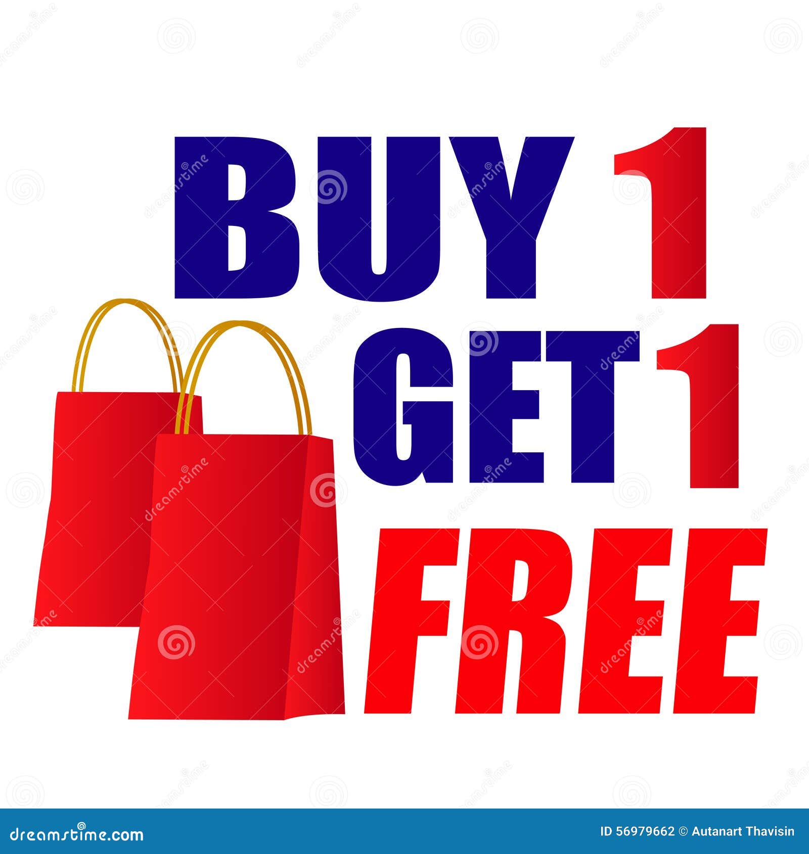 Buy One Get One Shopping Bag Stock Vector - Illustration of badge, sale ...