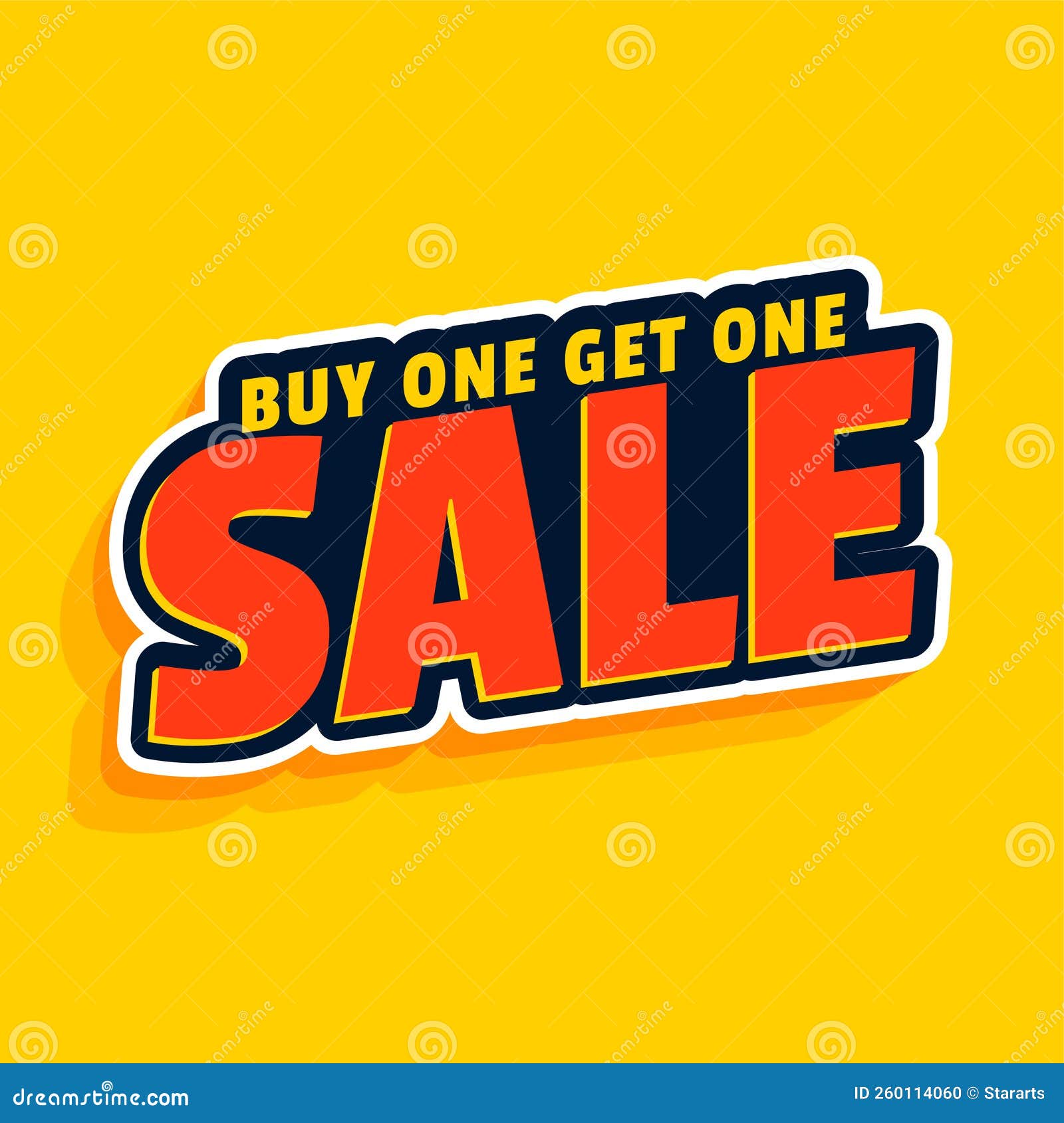 Buy One Get One Sale Banner Design Stock Vector - Illustration of ...