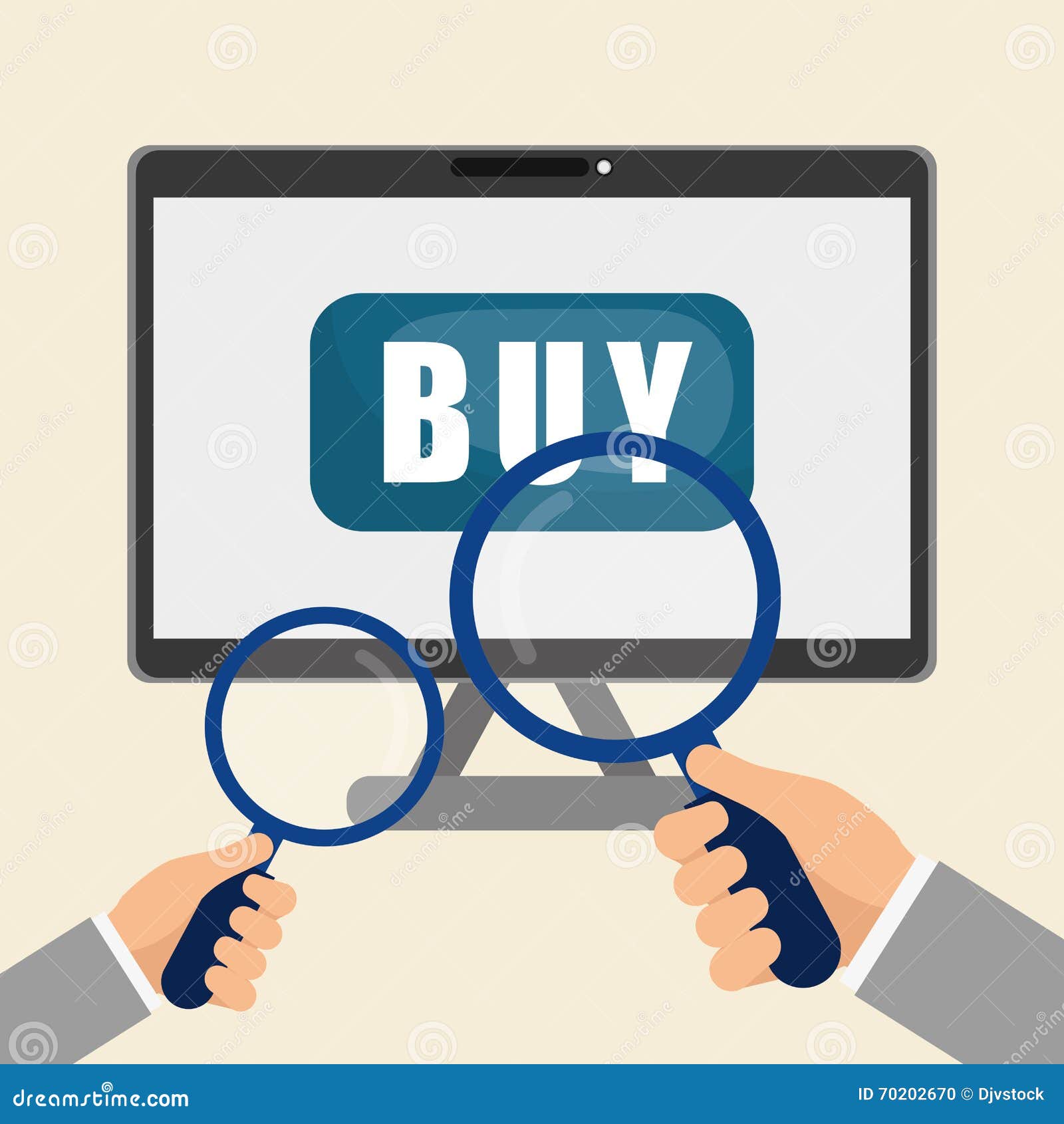 Buy Online Over White Background, Computer Design Stock Vector ...