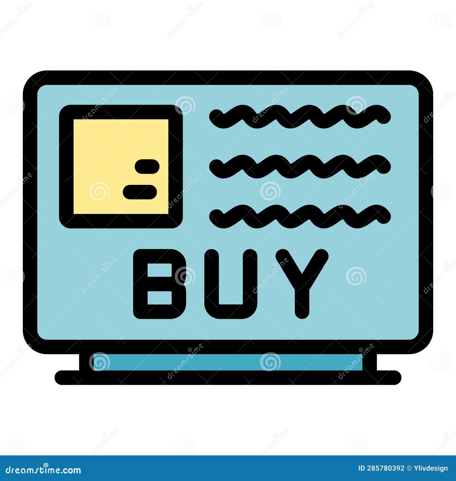 Buy order icon vector flat stock vector. Illustration of flat - 285780392