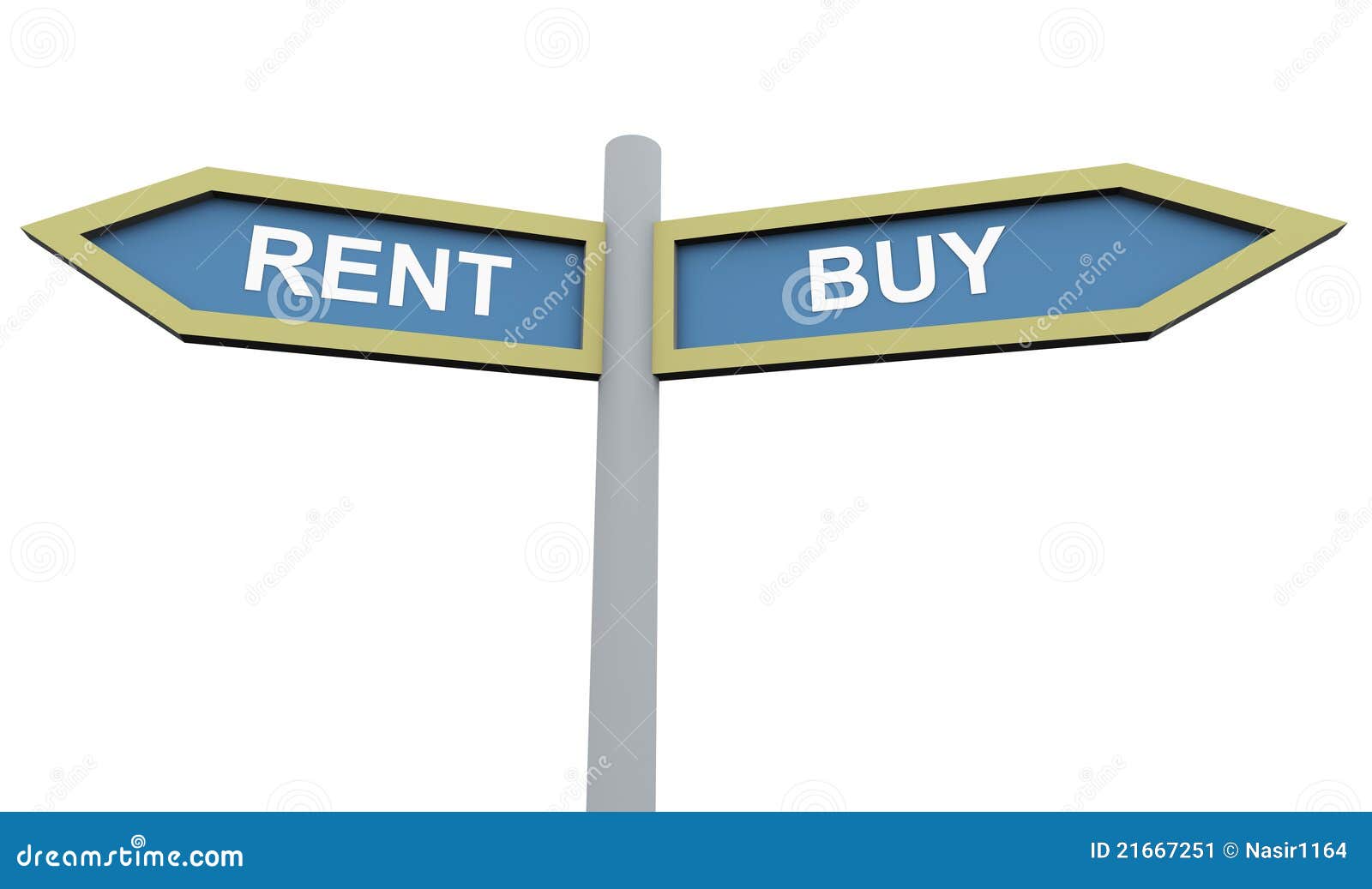 Buy or rent sign post stock illustration. Illustration of business ...