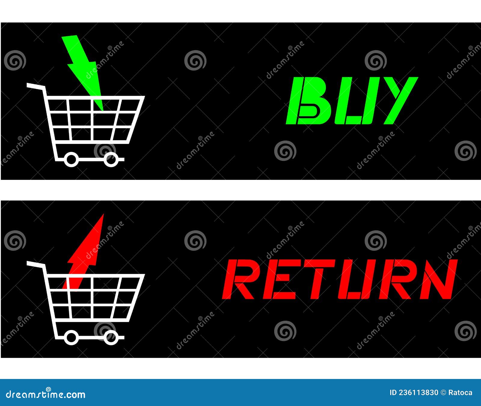 Buy-Return messages stock vector. Illustration of economic - 236113830