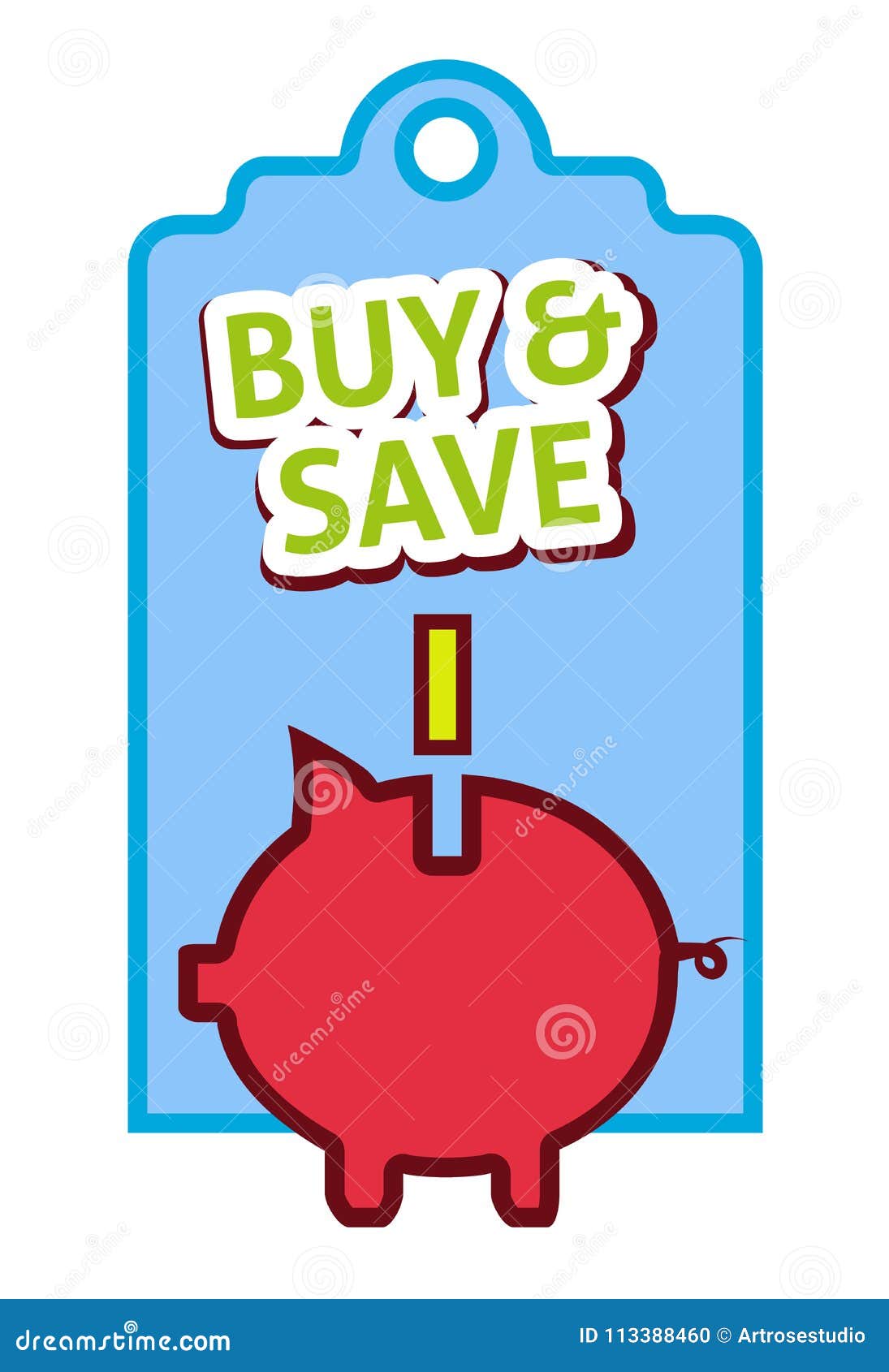 Buy and Save Label, Flat Vector Illustration Stock Vector ...