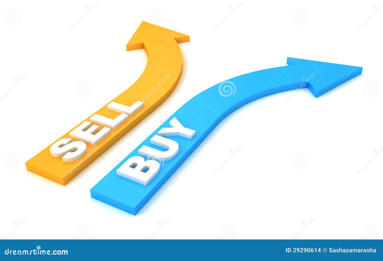 Buy Sell Arrows on White Background Stock Illustration - Illustration ...