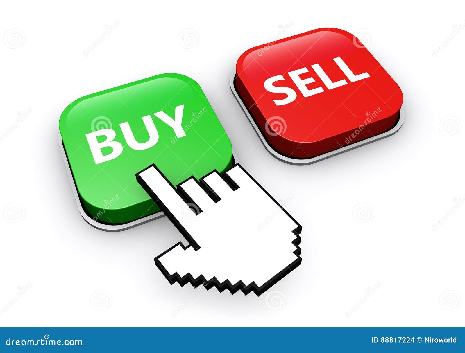 Buy or Sell Button stock illustration. Illustration of exchange - 88817224