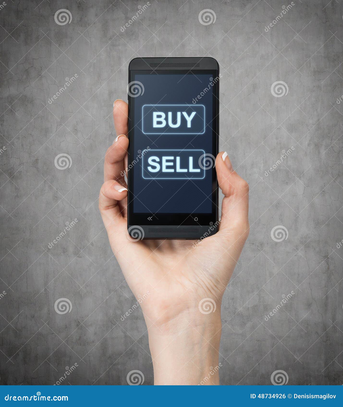 Sell On Or Off Symbol. Businessman Turns Wooden Cubes And Changes Word ...