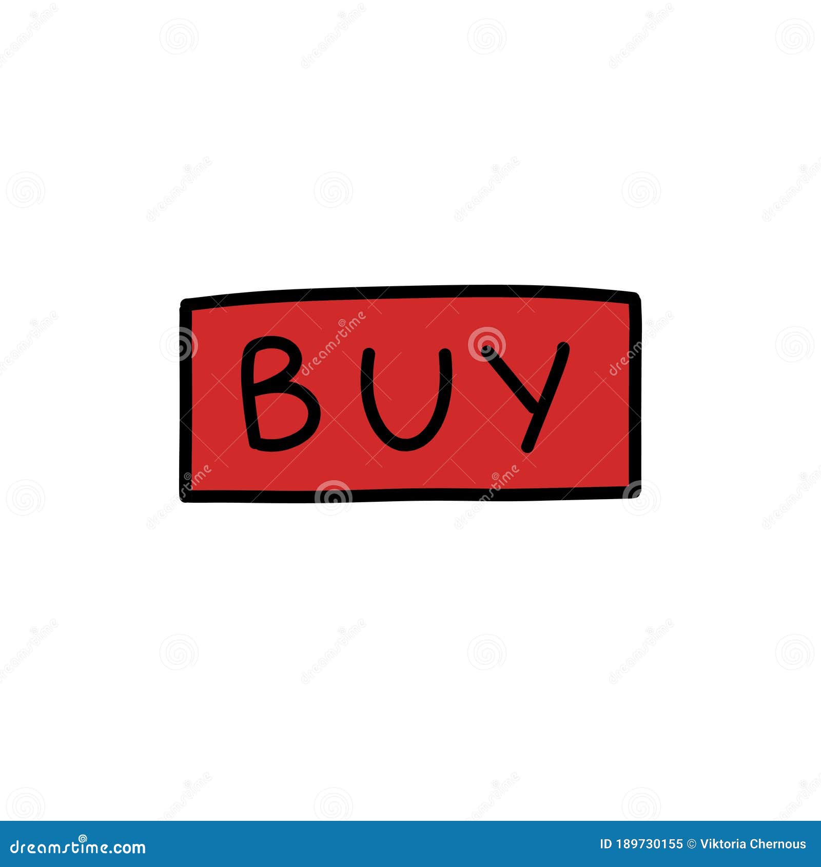 Buy Sign Doodle Icon, Vector Color Illustration Stock Illustration ...