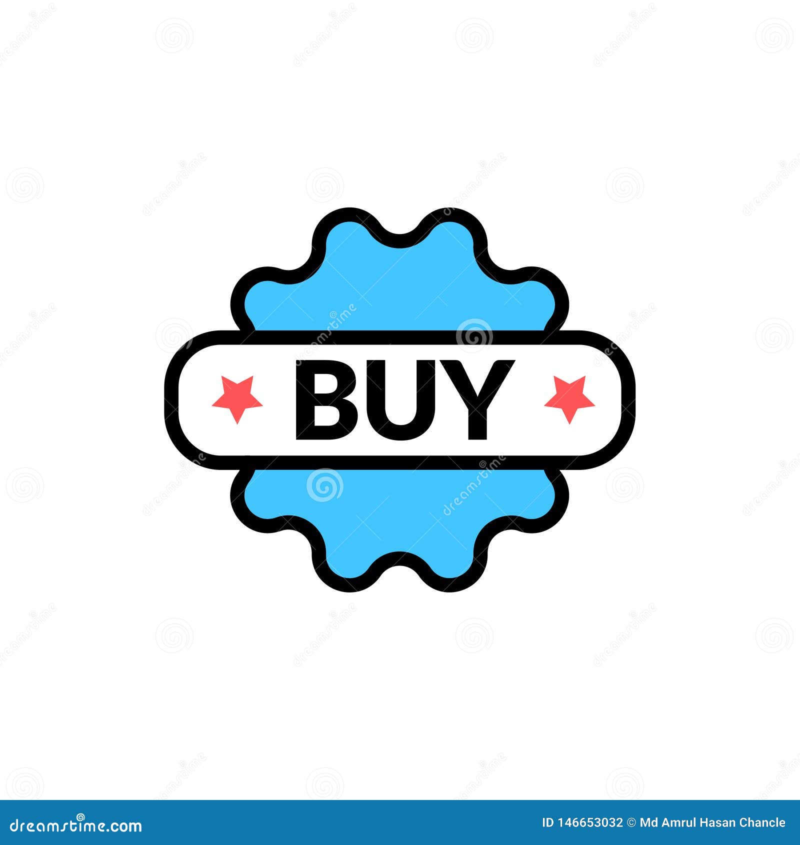 Buy sticker icon stock illustration. Illustration of black - 146653032