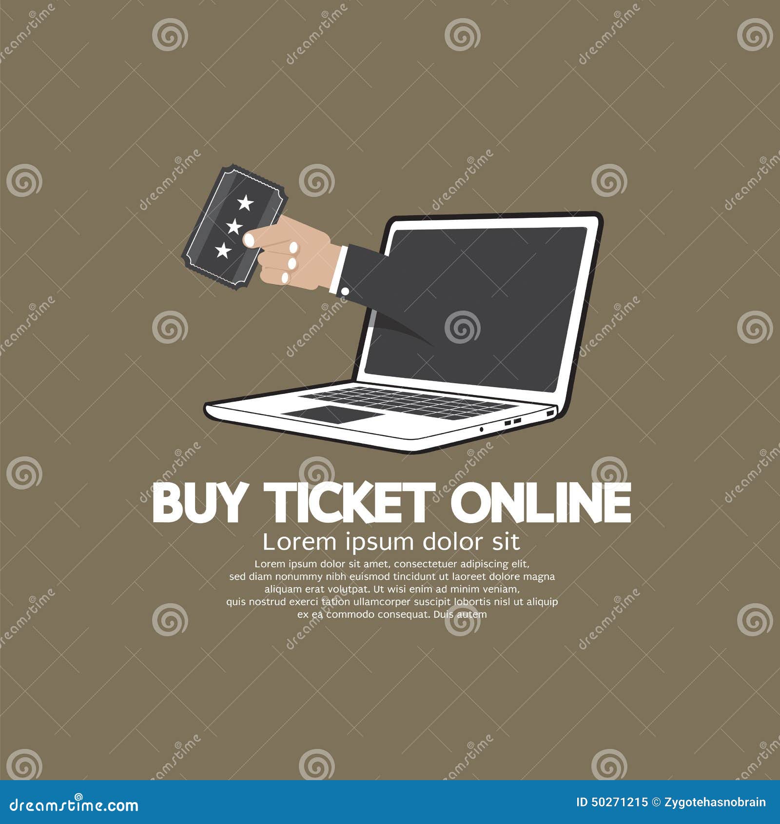 Buy Ticket Online Concept stock vector. Illustration of reservation ...