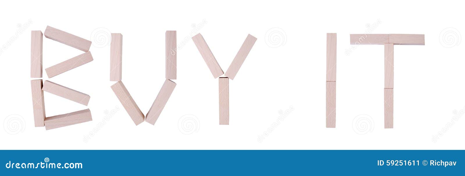 Buy it stock image. Image of sample, unique, white, wood - 59251611