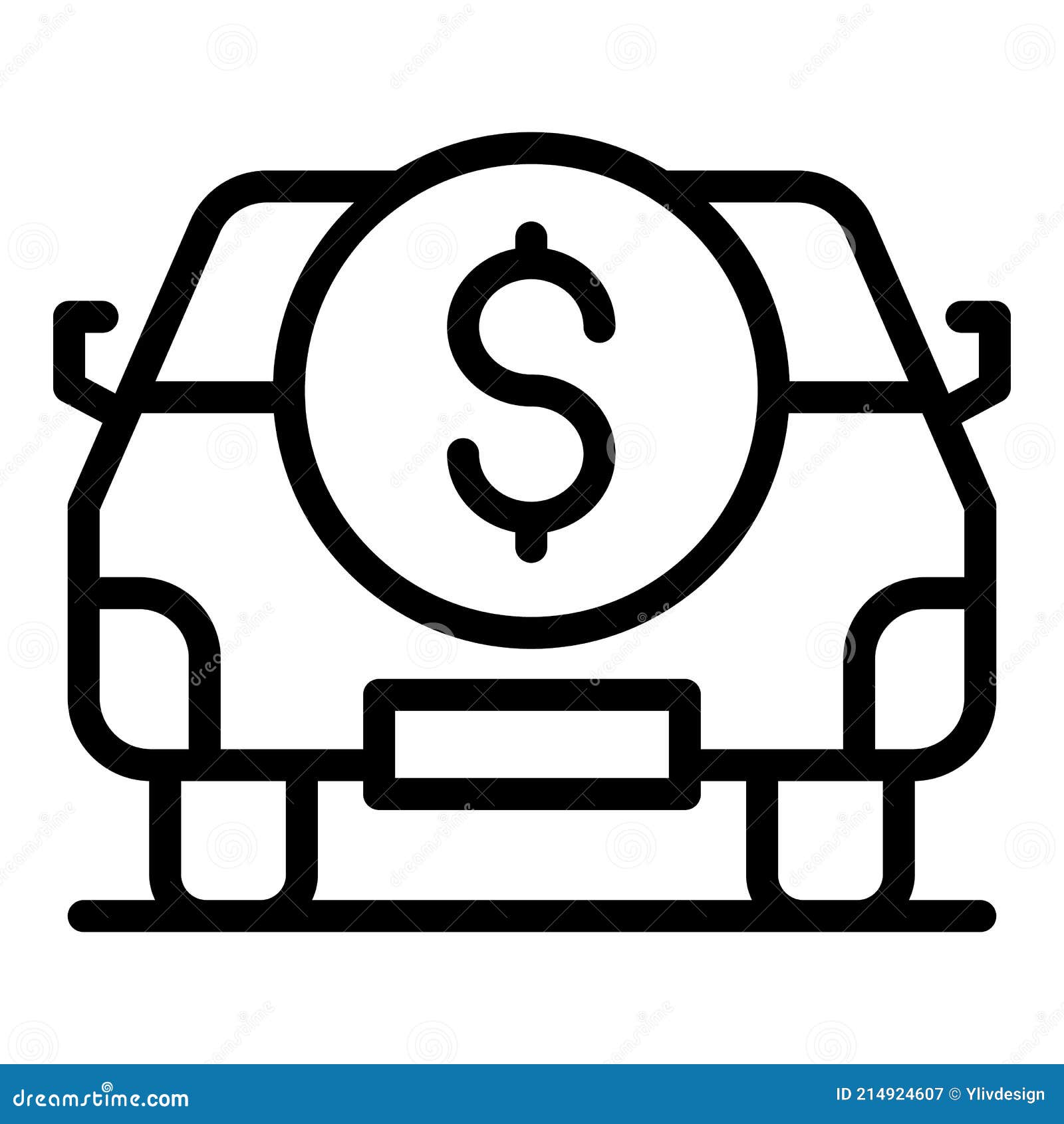 Buying Auto Icon, Outline Style Stock Vector - Illustration of vehicle ...
