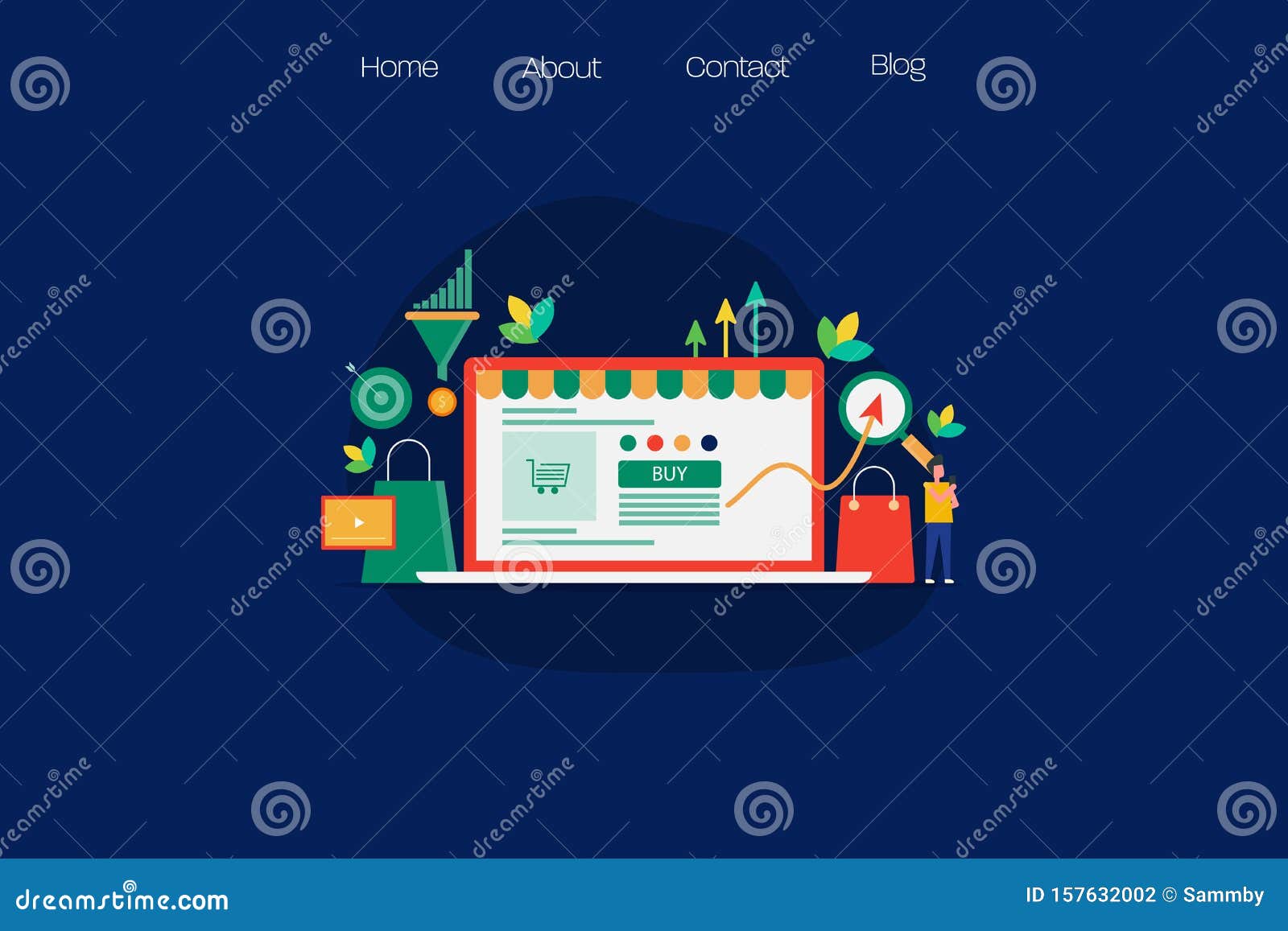 Shopping Bag Increasing Chart. Sales Growth Chart. 3D Royalty-Free ...