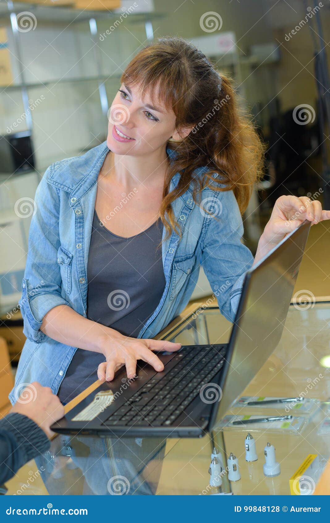 Buying Electronic Device at Store Stock Photo - Image of brand, modern ...