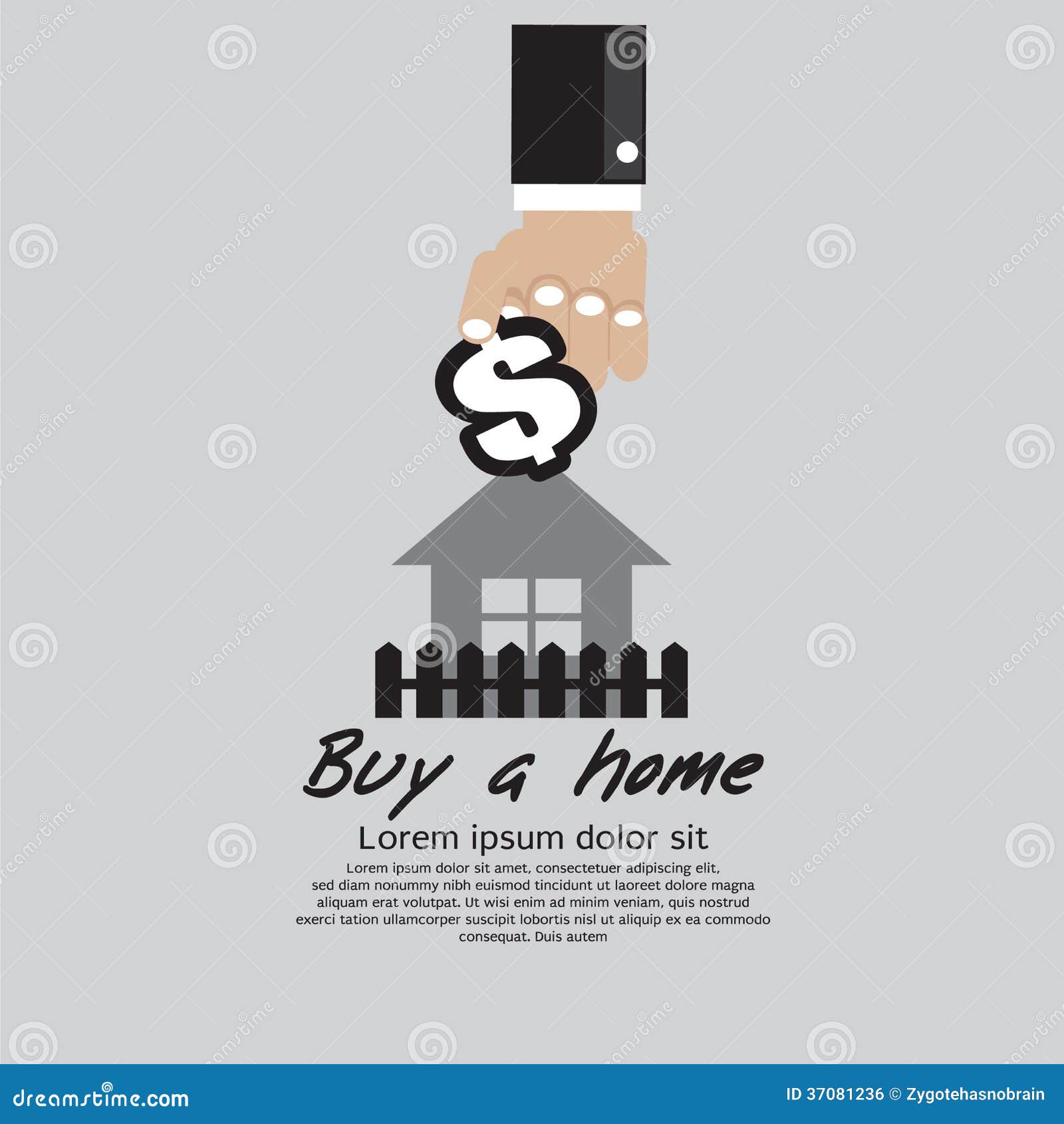 Buying Home. stock vector. Illustration of home, investment - 37081236
