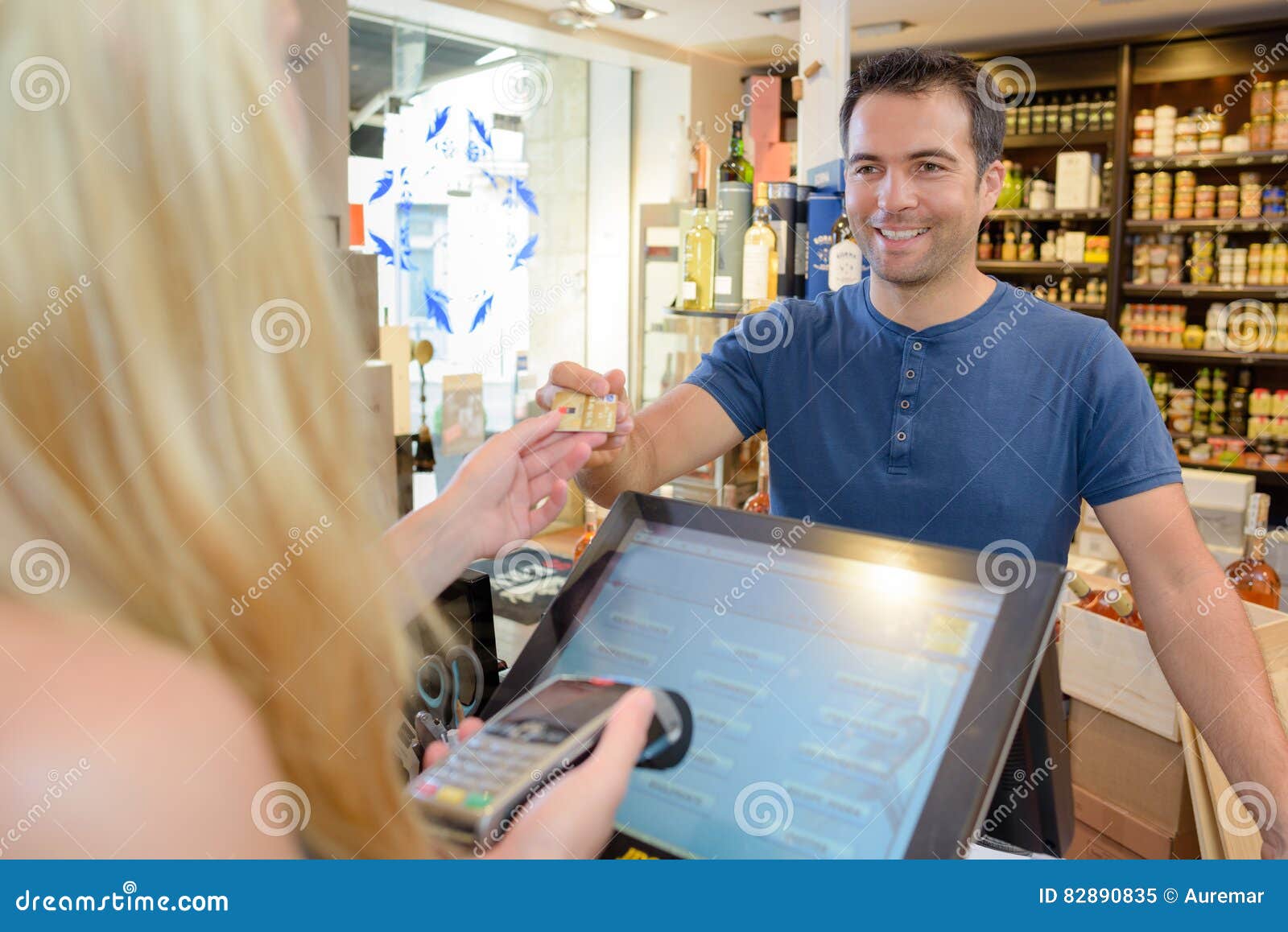 Buying at Local Health Store Stock Image - Image of health, organic ...