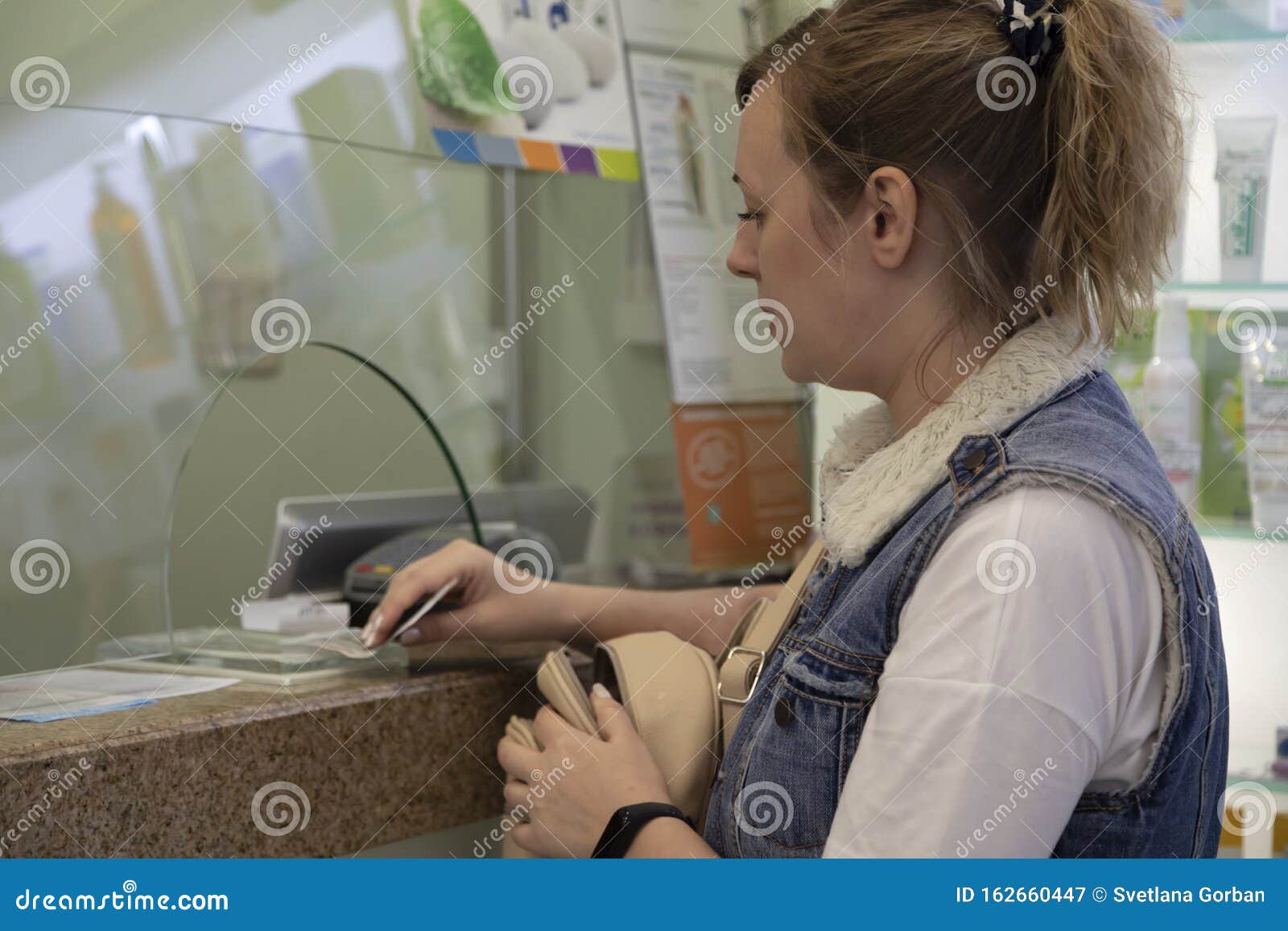 Buying Medicines at the Pharmacy. Stock Image - Image of caucasian ...