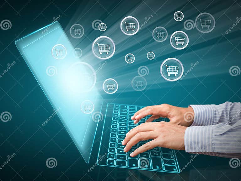 Buying online stock image. Image of ecommerce, retail - 33684515