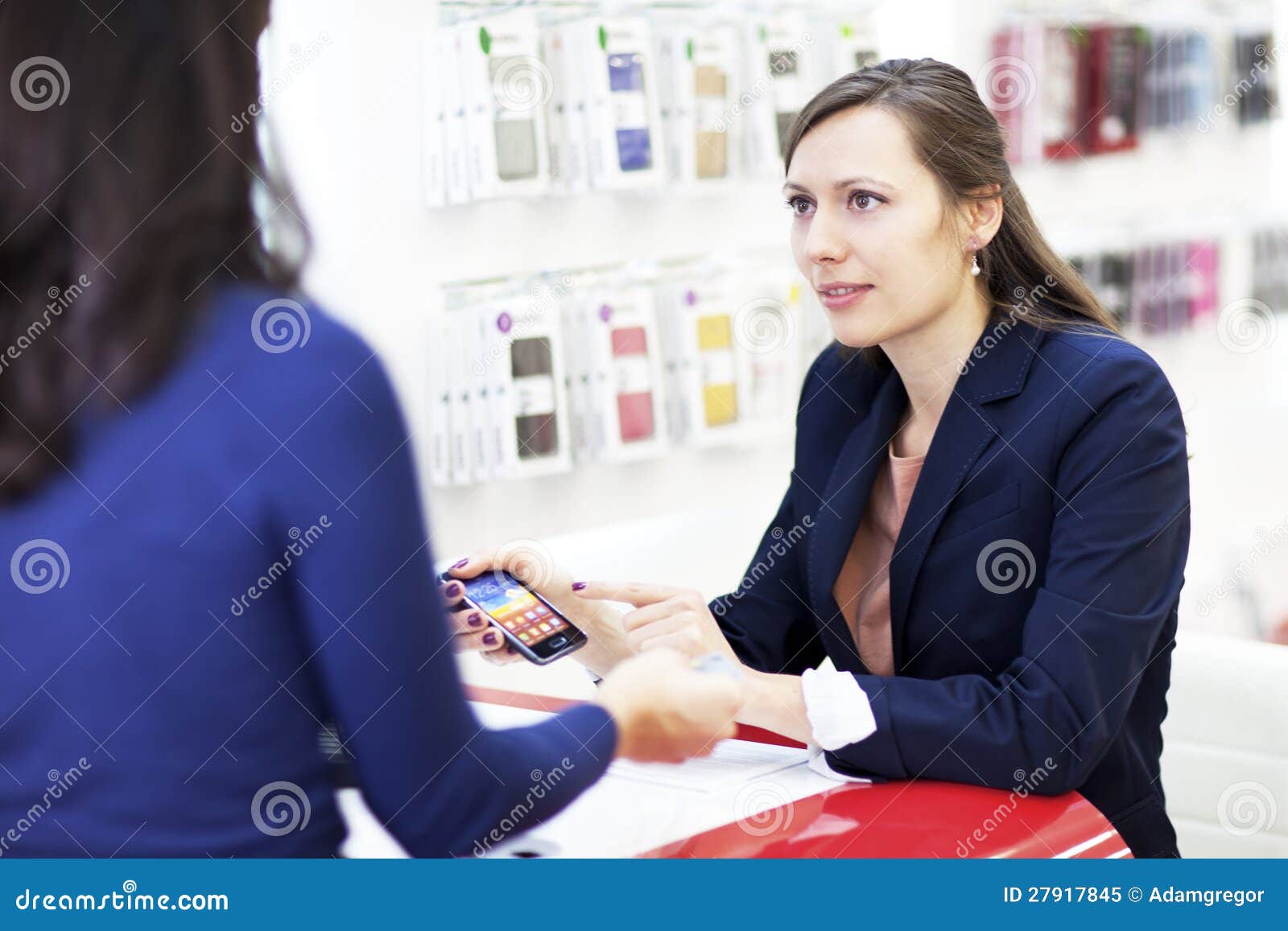 Buying a Smart Phone with Cash Stock Image - Image of store, phone ...