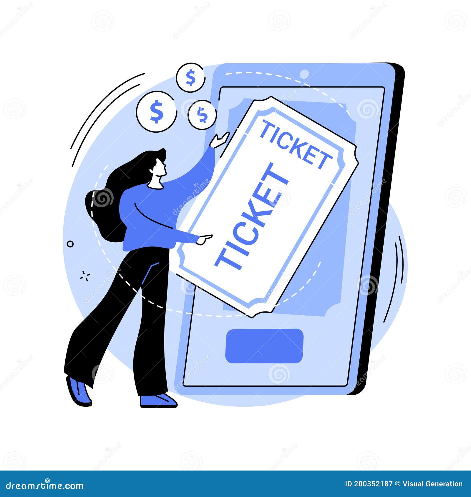 Buying Tickets Online Abstract Concept Vector Illustration. Stock ...