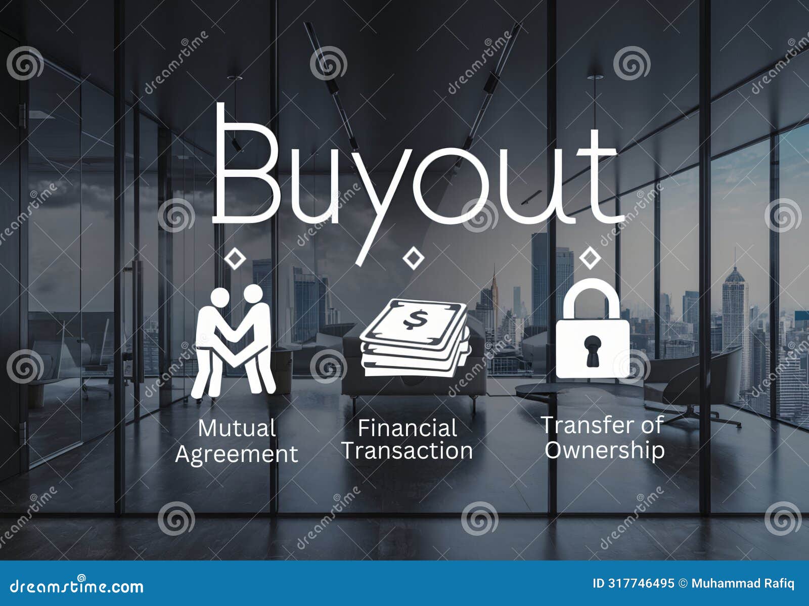 An Illustration of the Term Buyout Stock Illustration - Illustration of ...