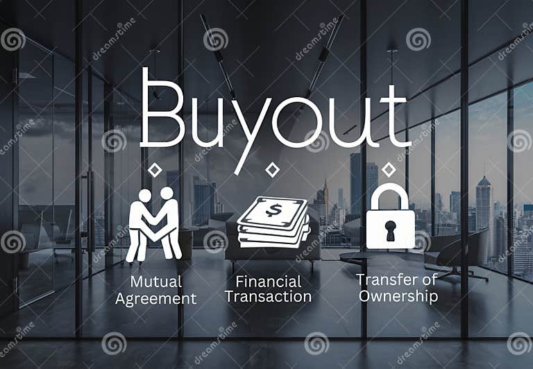 An Illustration of the Term Buyout Stock Illustration - Illustration of ...