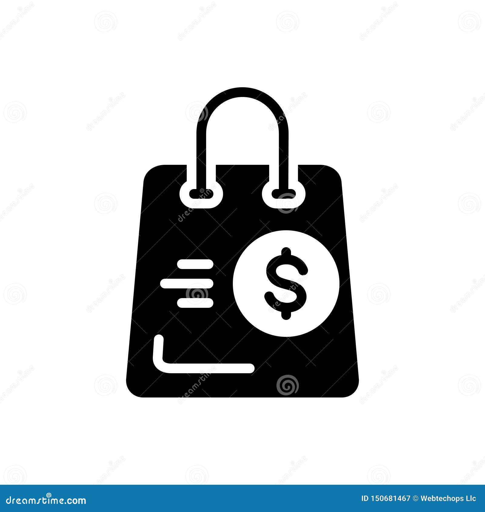 Black Solid Icon for Buys, Purchase and Shopping Stock Vector ...