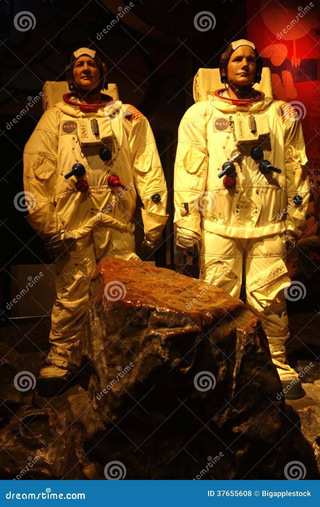 Buzz Aldrin and Neil Armstrong Wax Figures Editorial Stock Photo ...