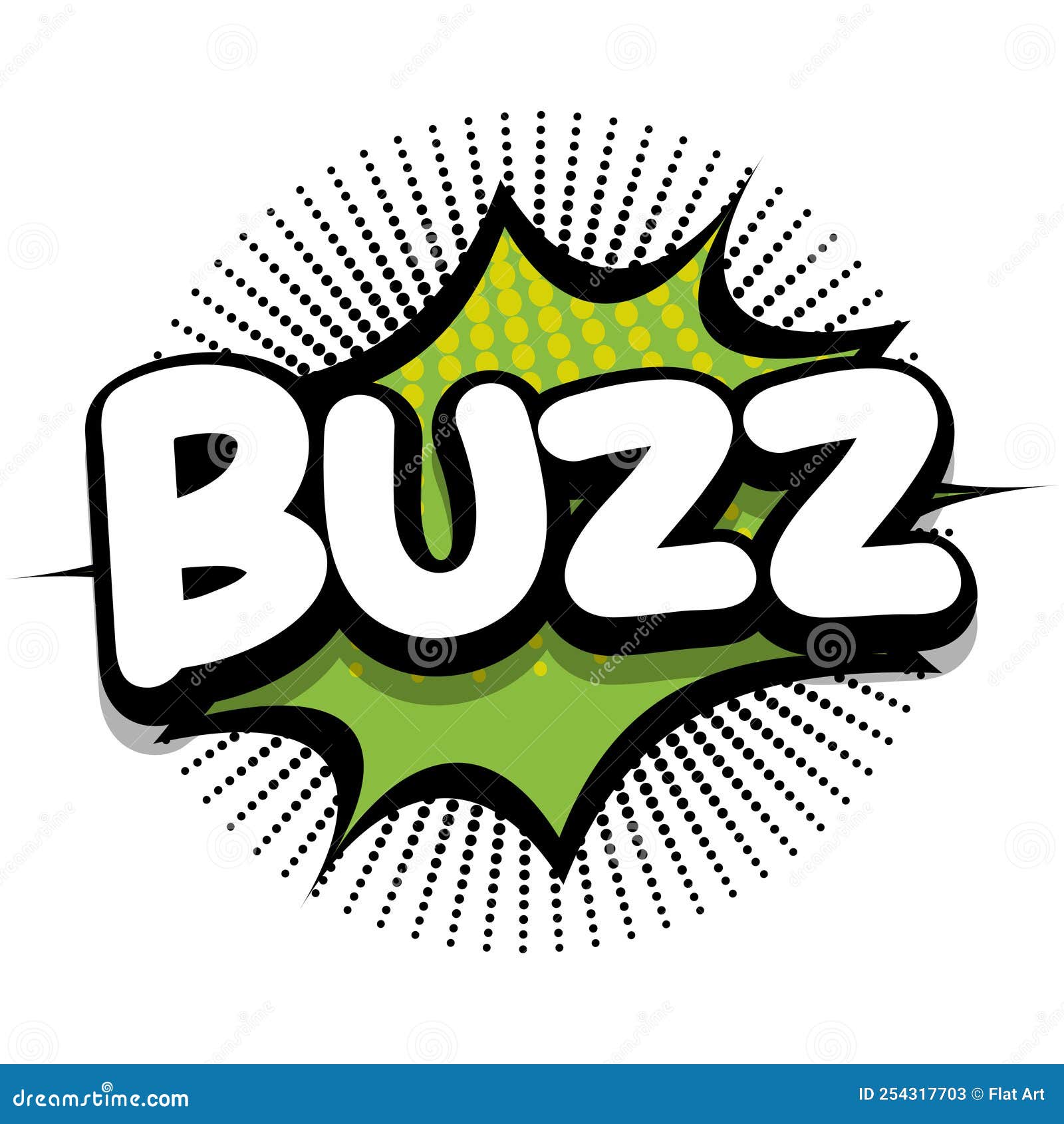 Buzz Comic Book Explosion Bubble Vector Illustration Stock Vector ...
