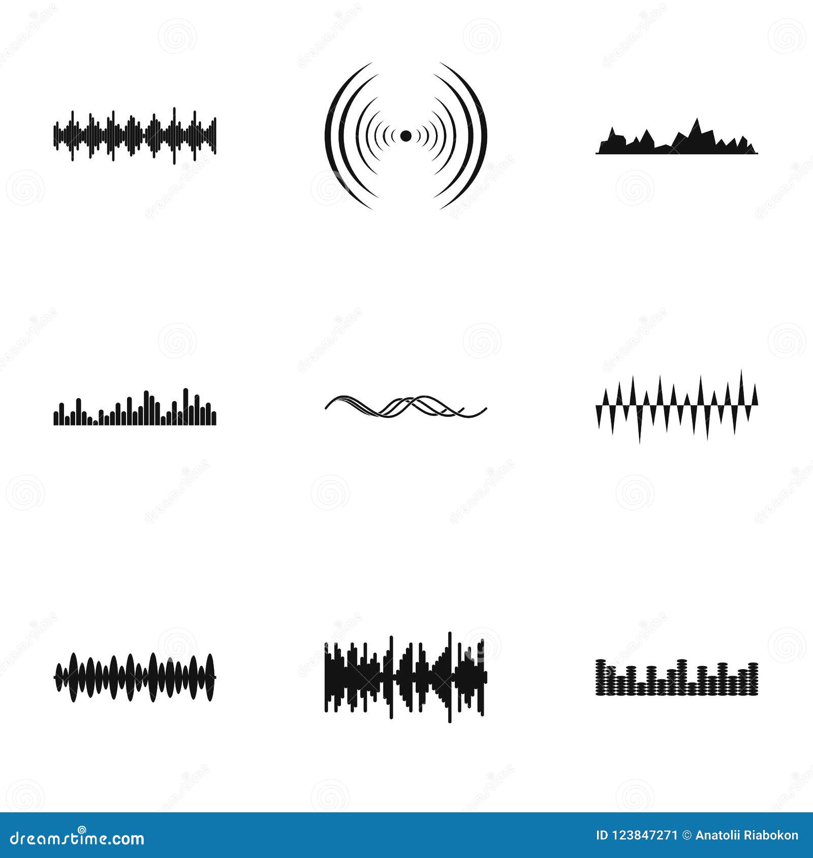 Buzz Icons Set, Simple Style Stock Illustration - Illustration of icons ...