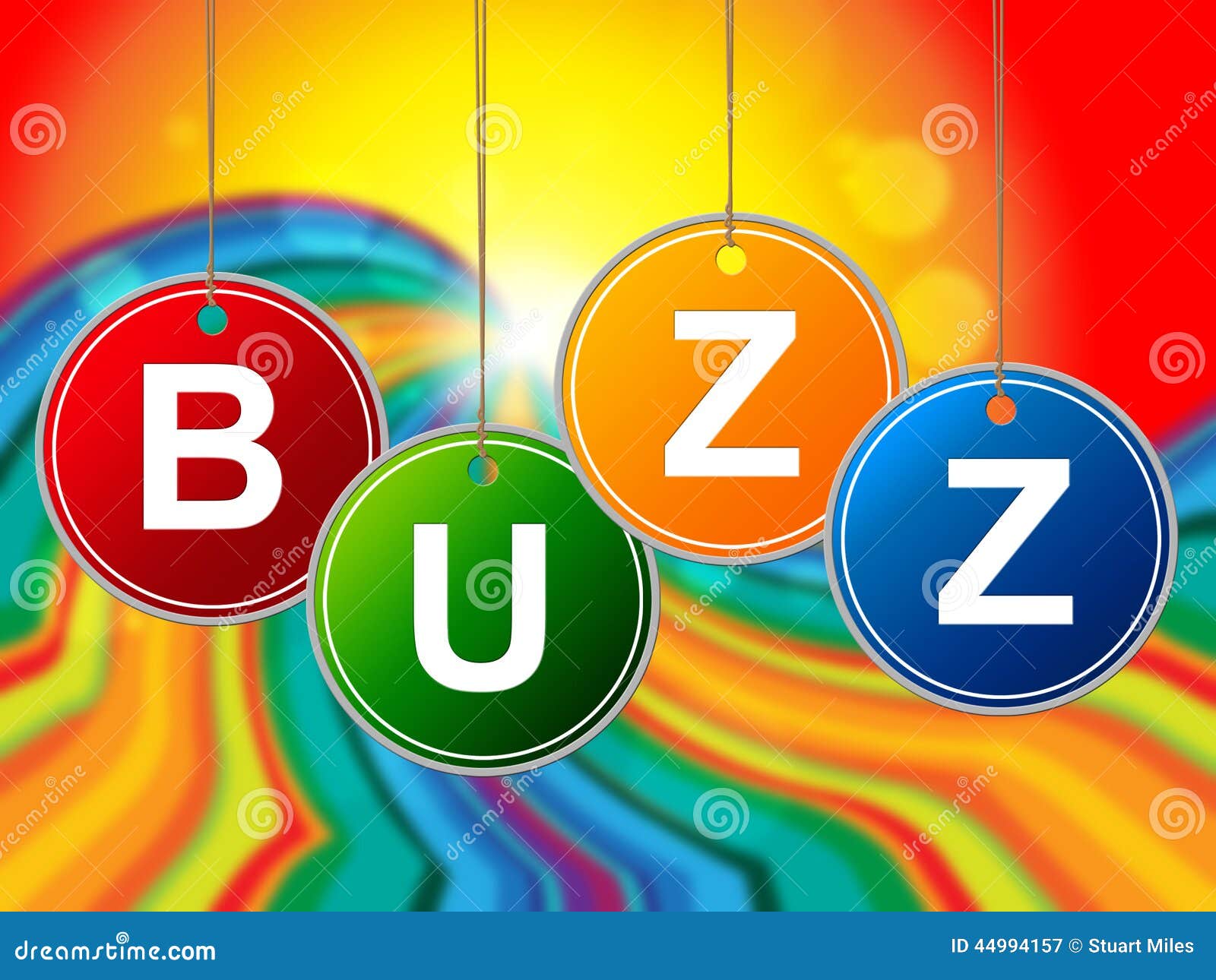 Buzz Internet Shows World Wide Web and Announcement Stock Illustration ...