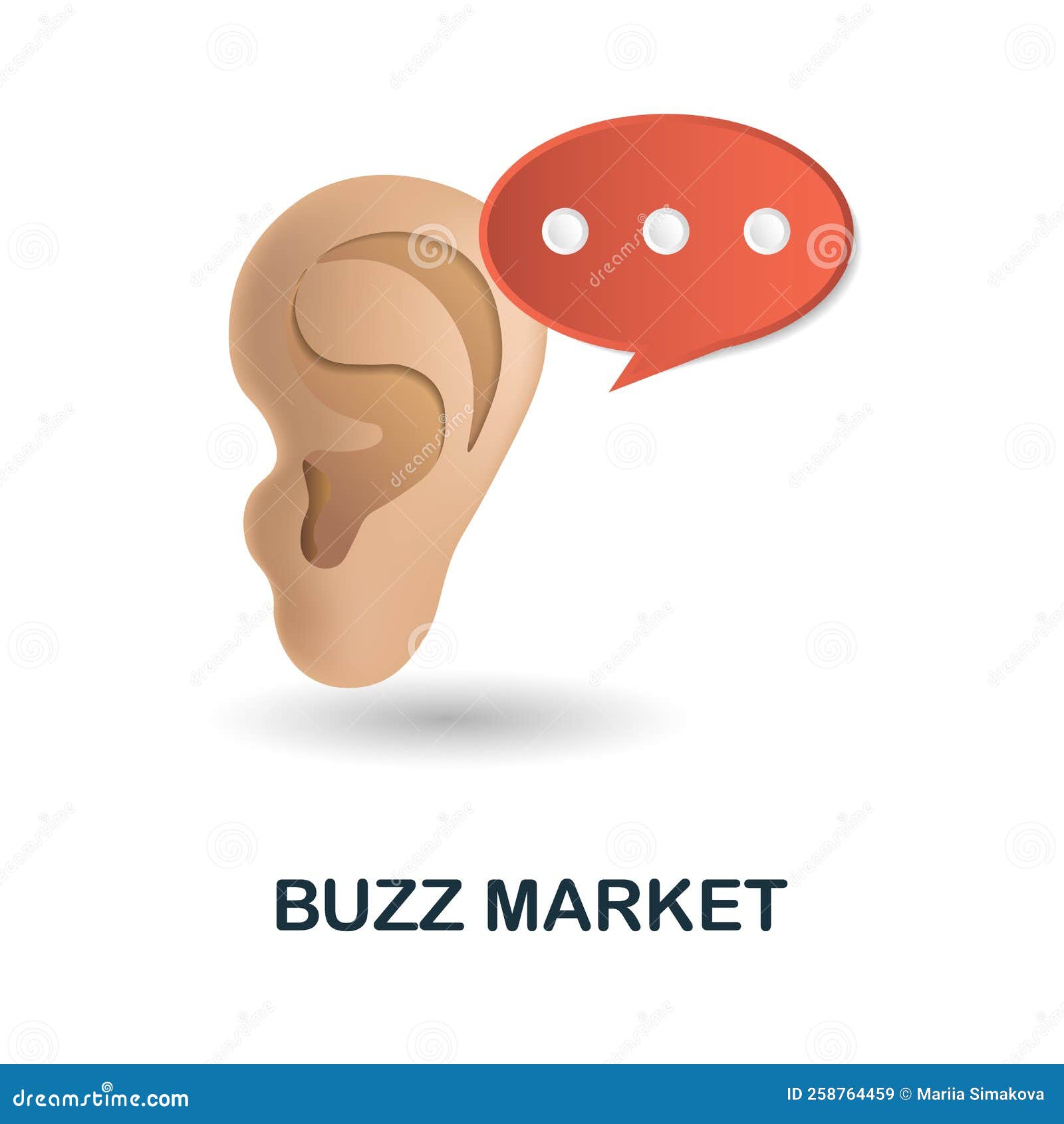 Buzz Market Icon. 3d Illustration from Project Development Collection ...