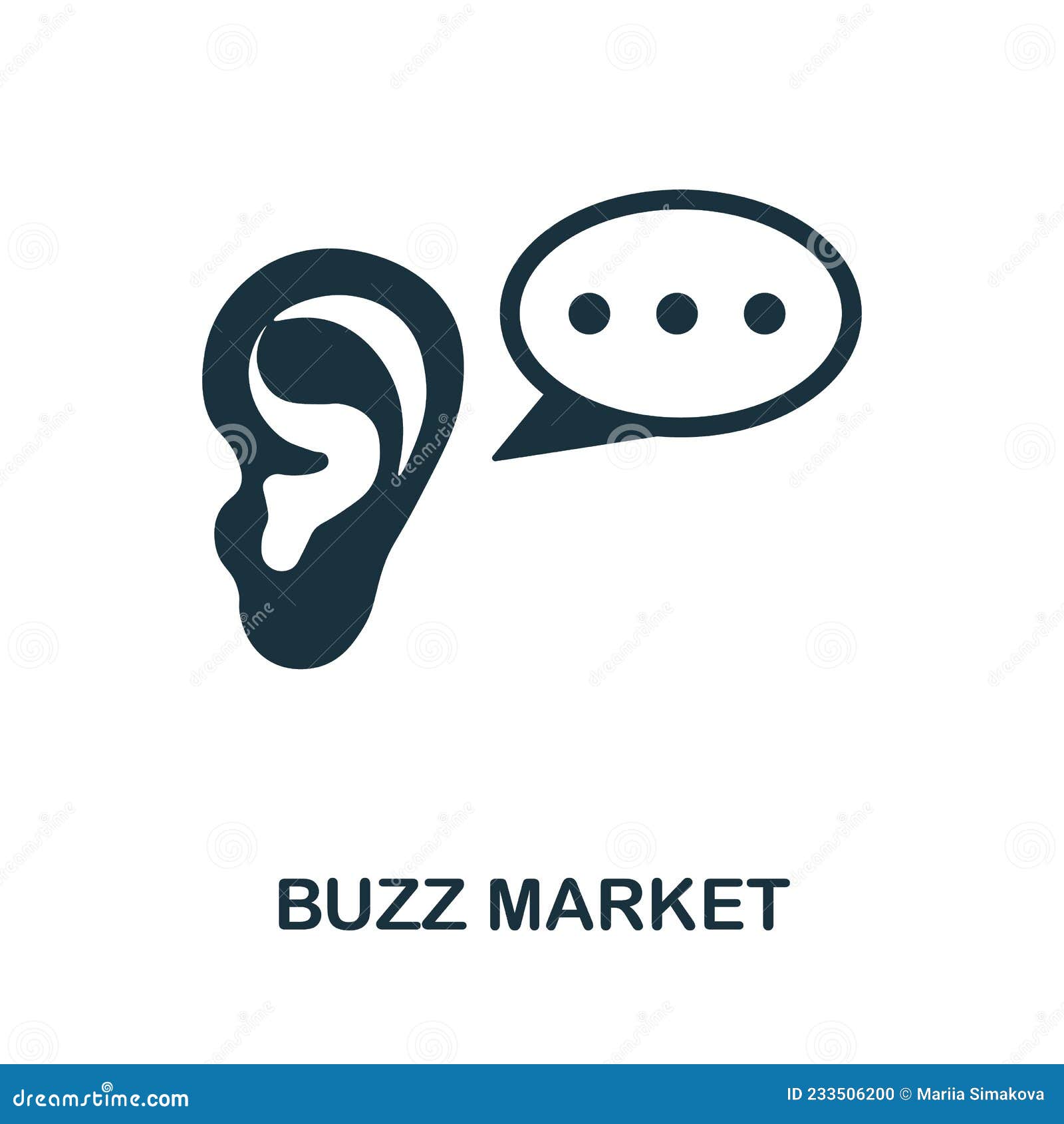 Buzz Market Icon. Monochrome Sign from Project Development Collection ...
