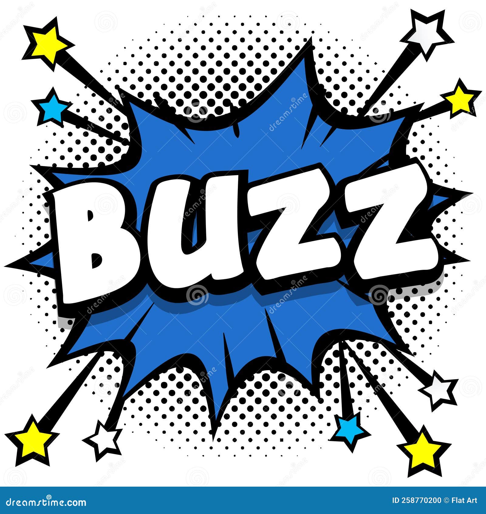 Buzz Pop Art Comic Speech Bubbles Book Sound Effects Stock Vector ...