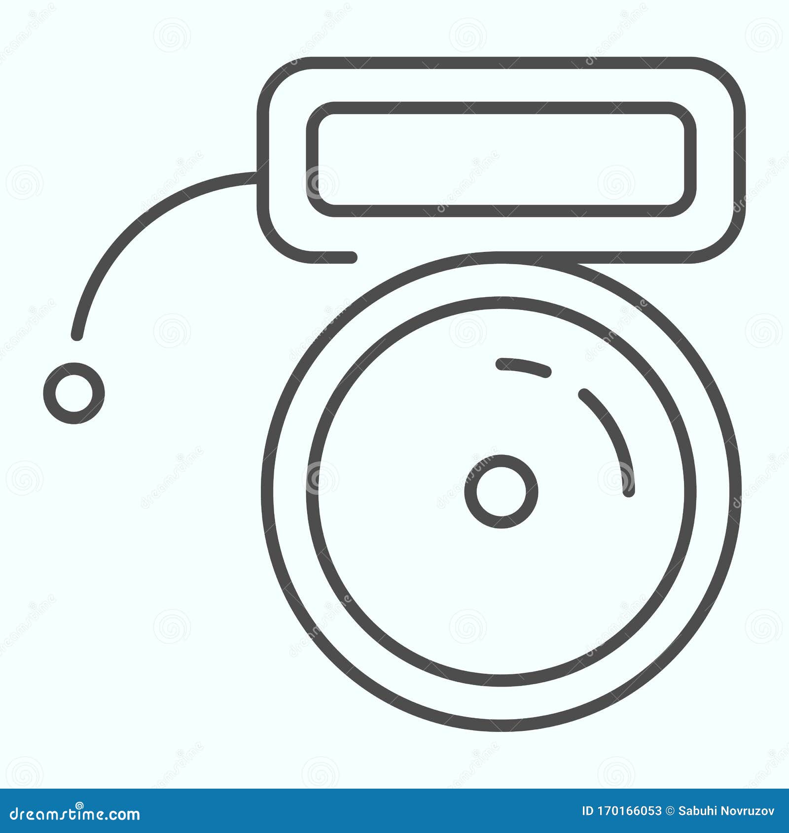 Buzzer Thin Line Icon. Mechanical Ring Vector Illustration Isolated on ...