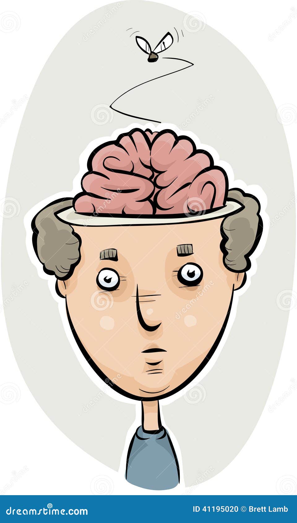 Buzzing Brain stock illustration. Illustration of funny - 41195020