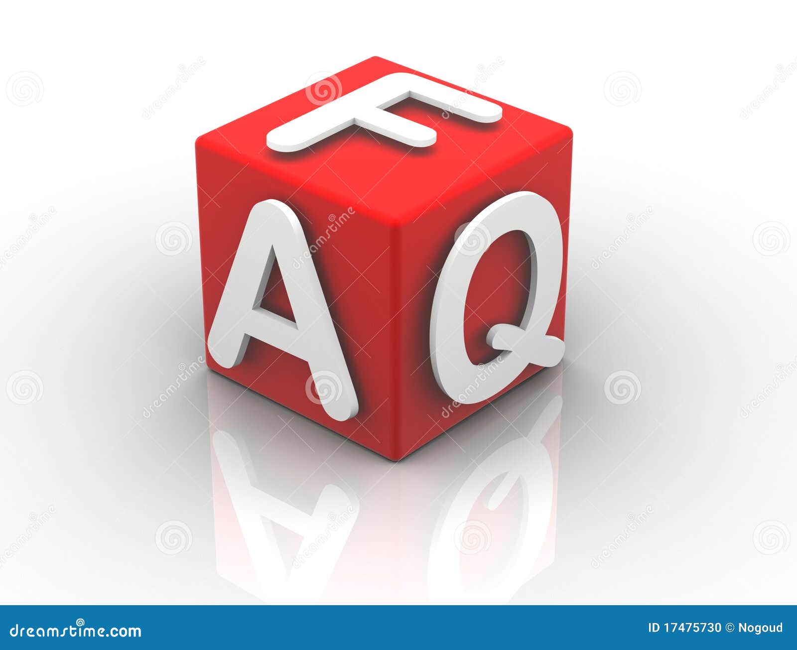 Buzzword Cubes FAQ stock illustration. Illustration of three - 17475730