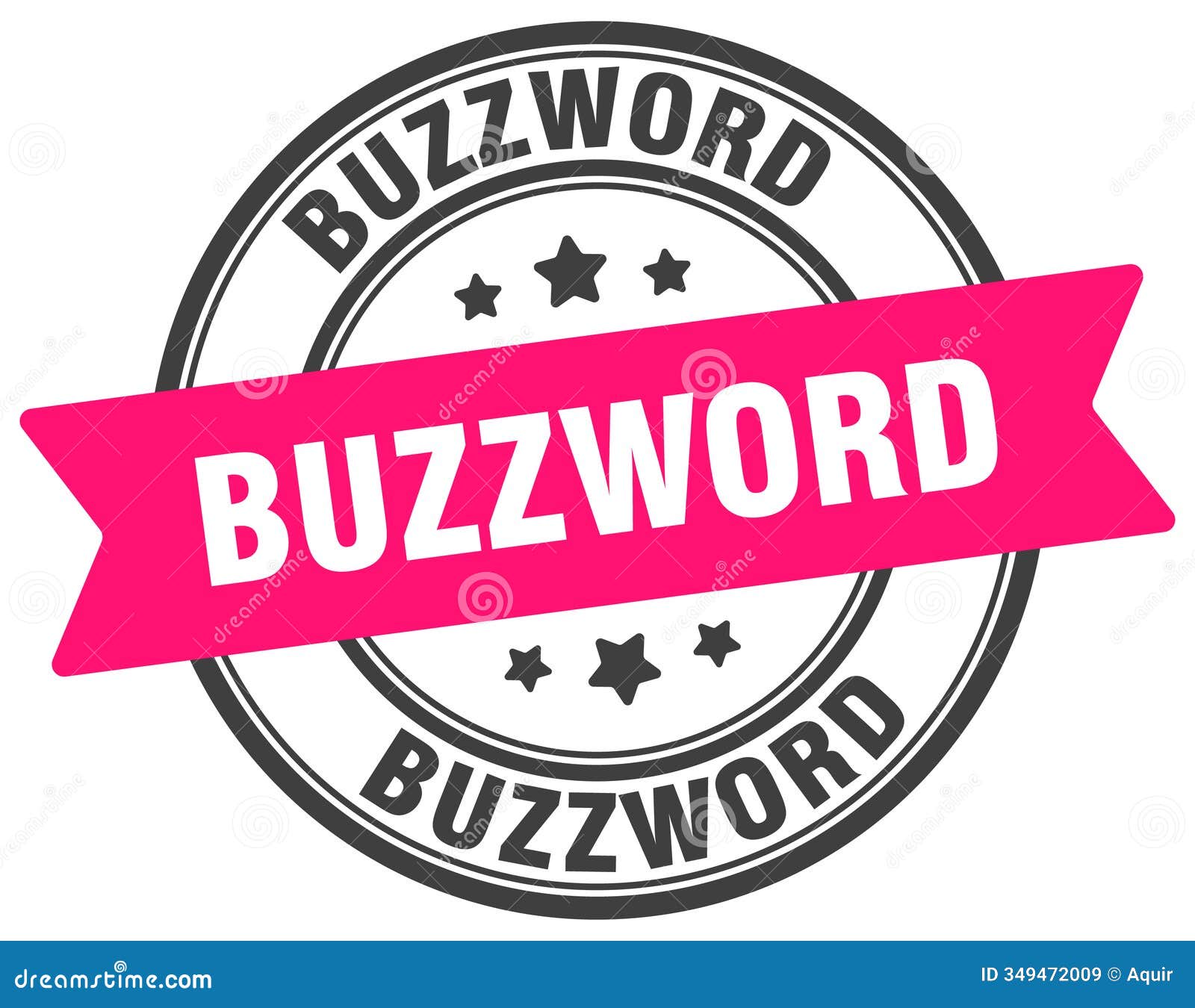 Buzzword Stamp. Buzzword Label On Transparent Background. Round Sign ...