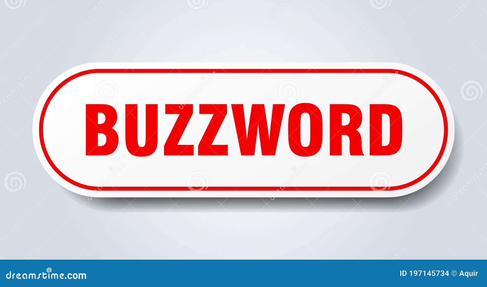 Buzzword Sticker. Buzzword Sign On Transparent Background Cartoon Vector | CartoonDealer.com ...