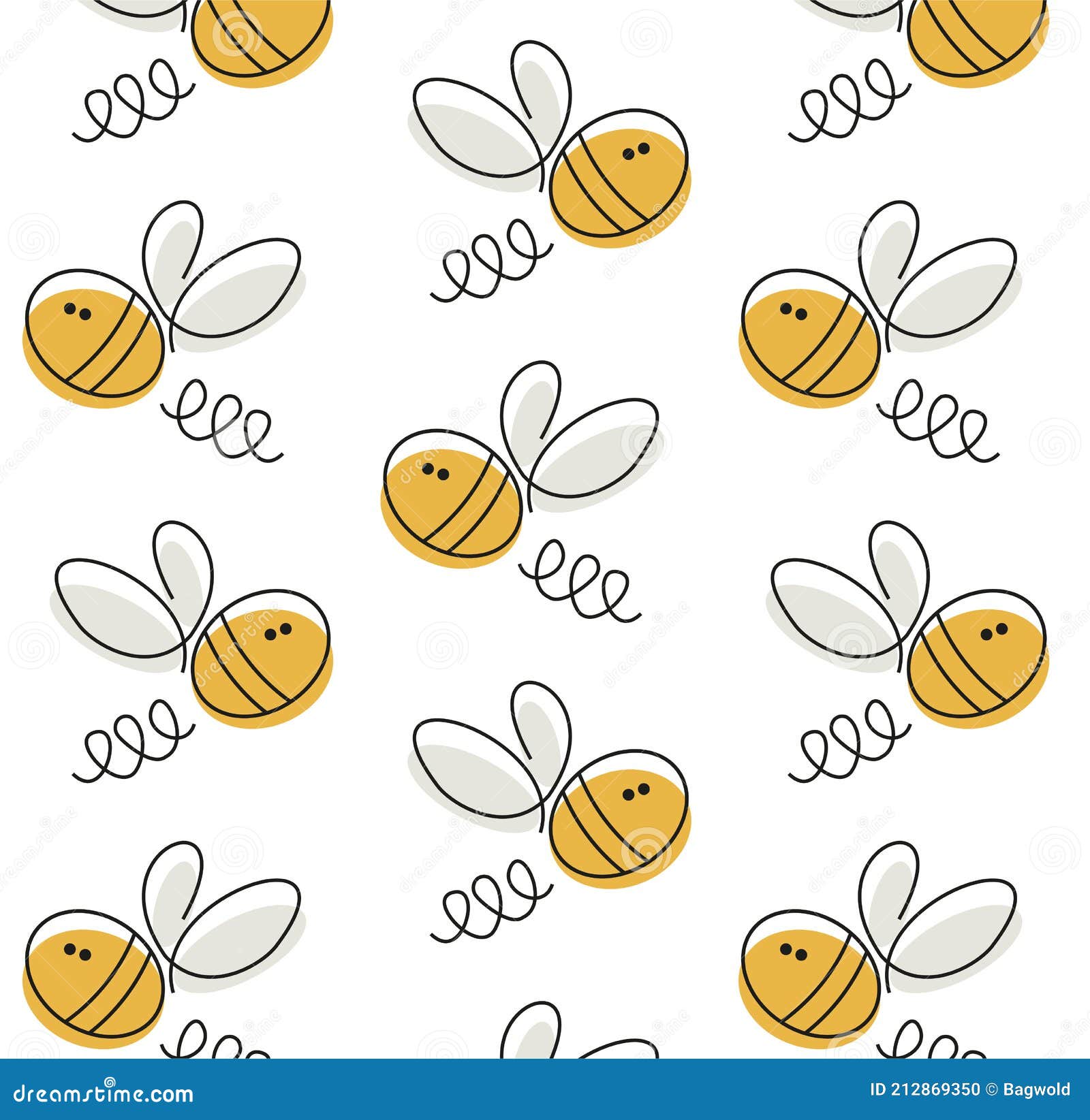 Buzzy Bee Vector Illustration With Hive And Honey Pot On A White ...