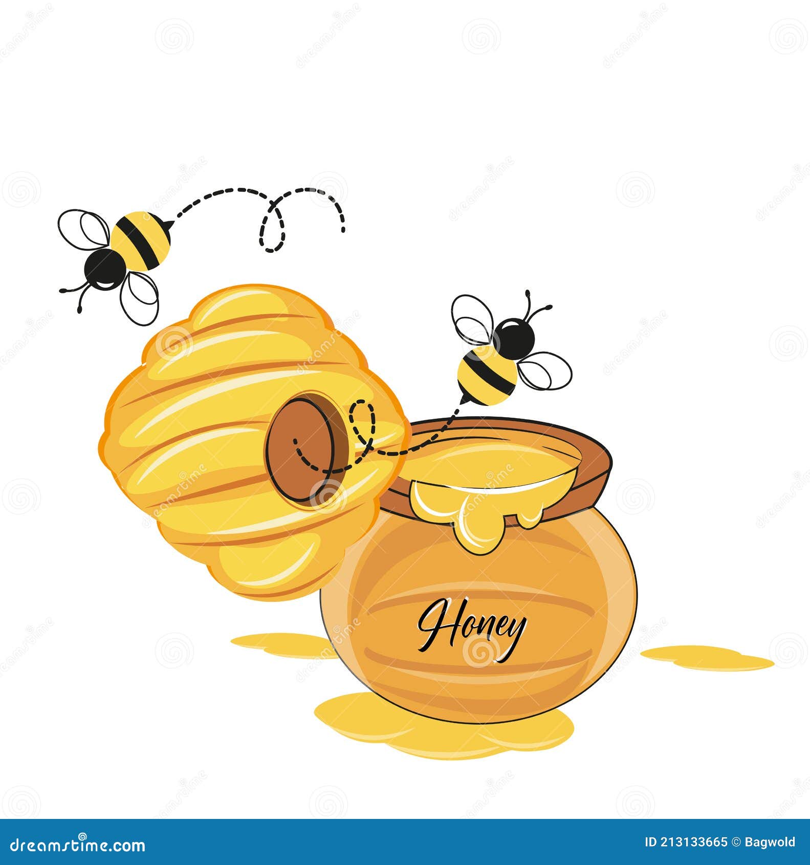 Buzzy Bee Vector Illustration on a White Background Stock Illustration ...