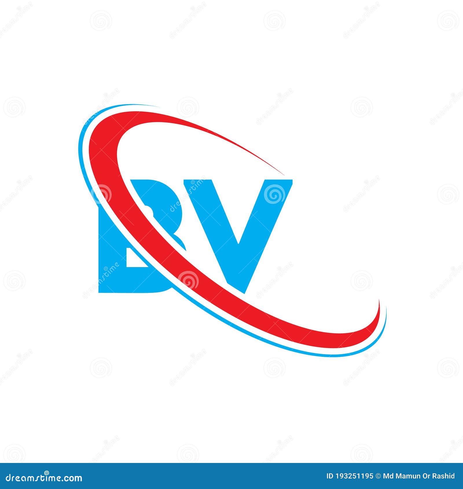 BV B V Letter Logo Design. Initial Letter BV Linked Circle Upercase ...