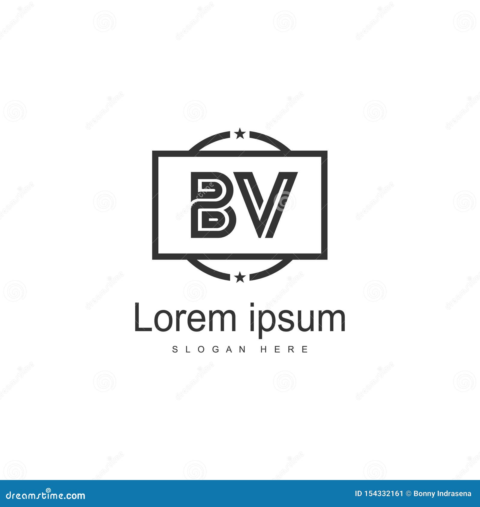 BV Letter Logo Design. Creative Modern BV Letters Icon Illustration ...