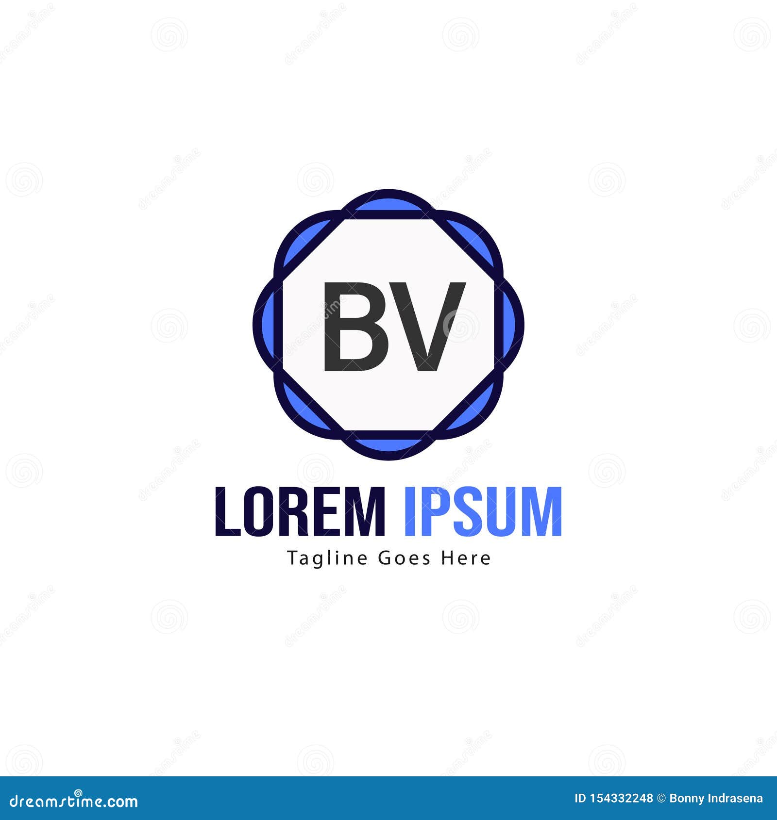 BV Letter Logo Design. Creative Modern BV Letters Icon Illustration ...