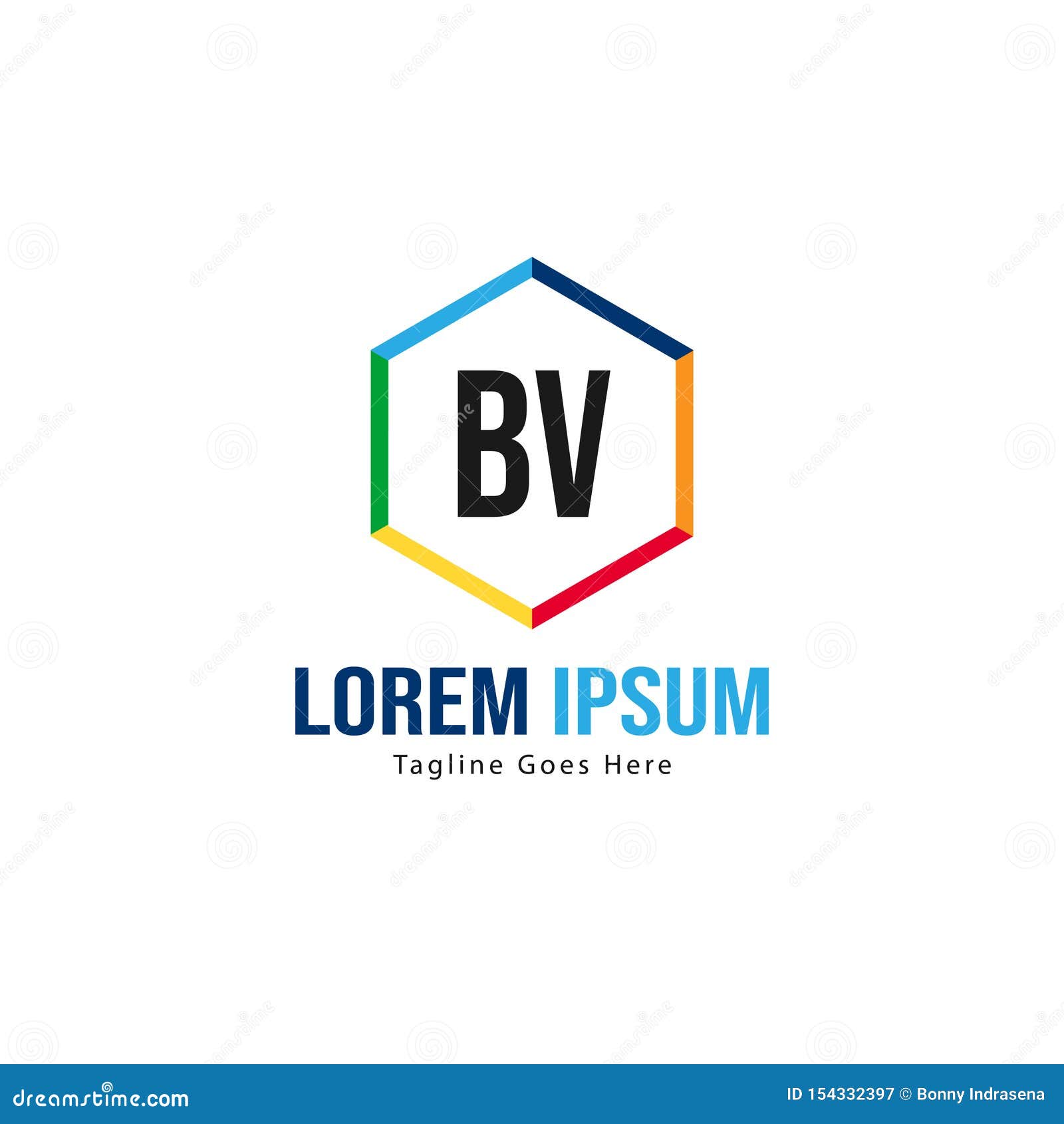 BV Letter Logo Design. Creative Modern BV Letters Icon Illustration ...