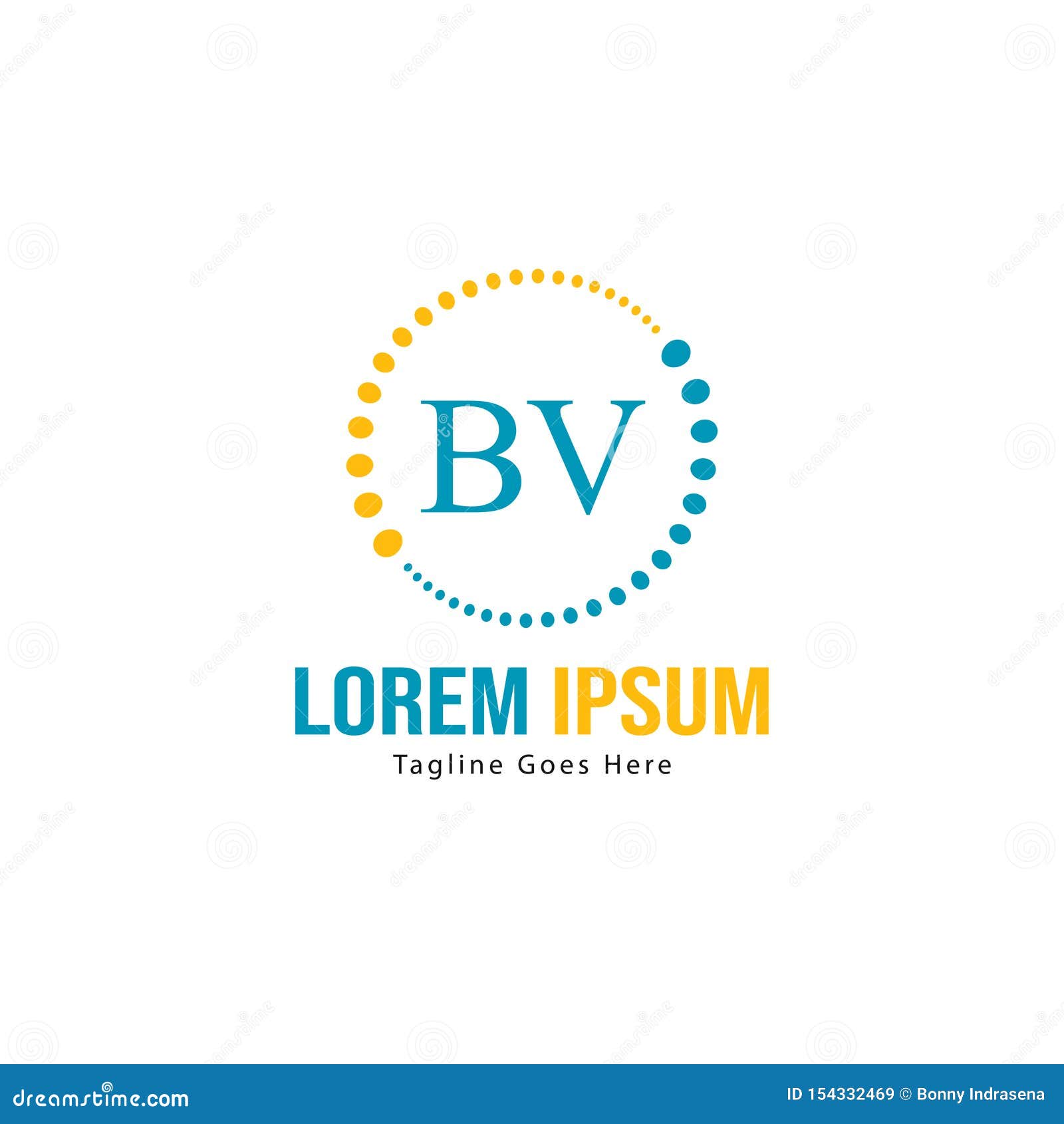 BV Letter Logo Design. Creative Modern BV Letters Icon Illustration ...