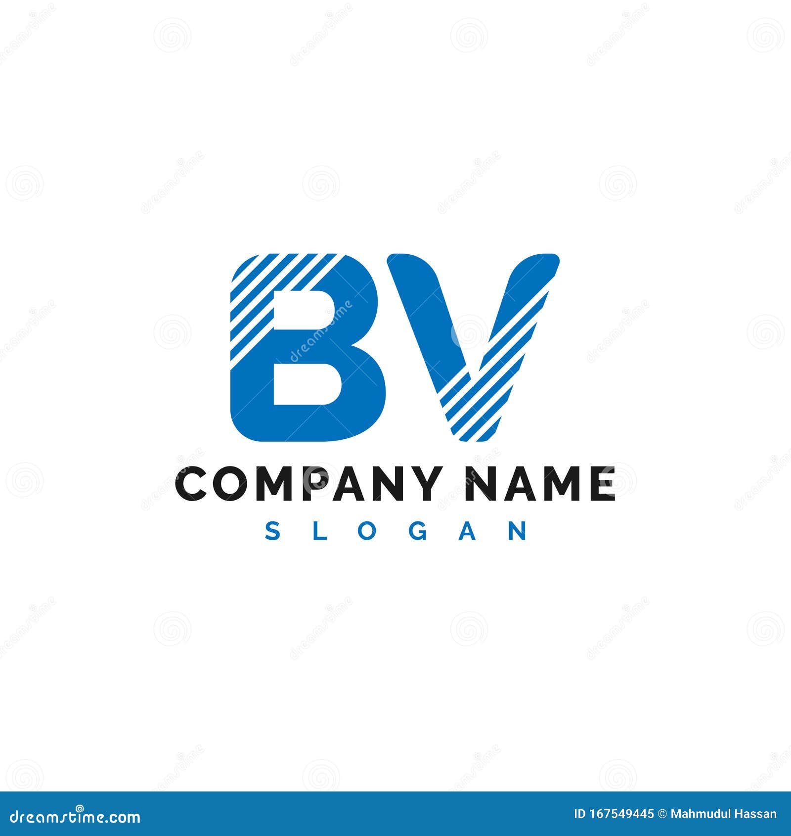BV Logo Design. BV Letter Logo Icon Vector Illustration - Vector Stock ...