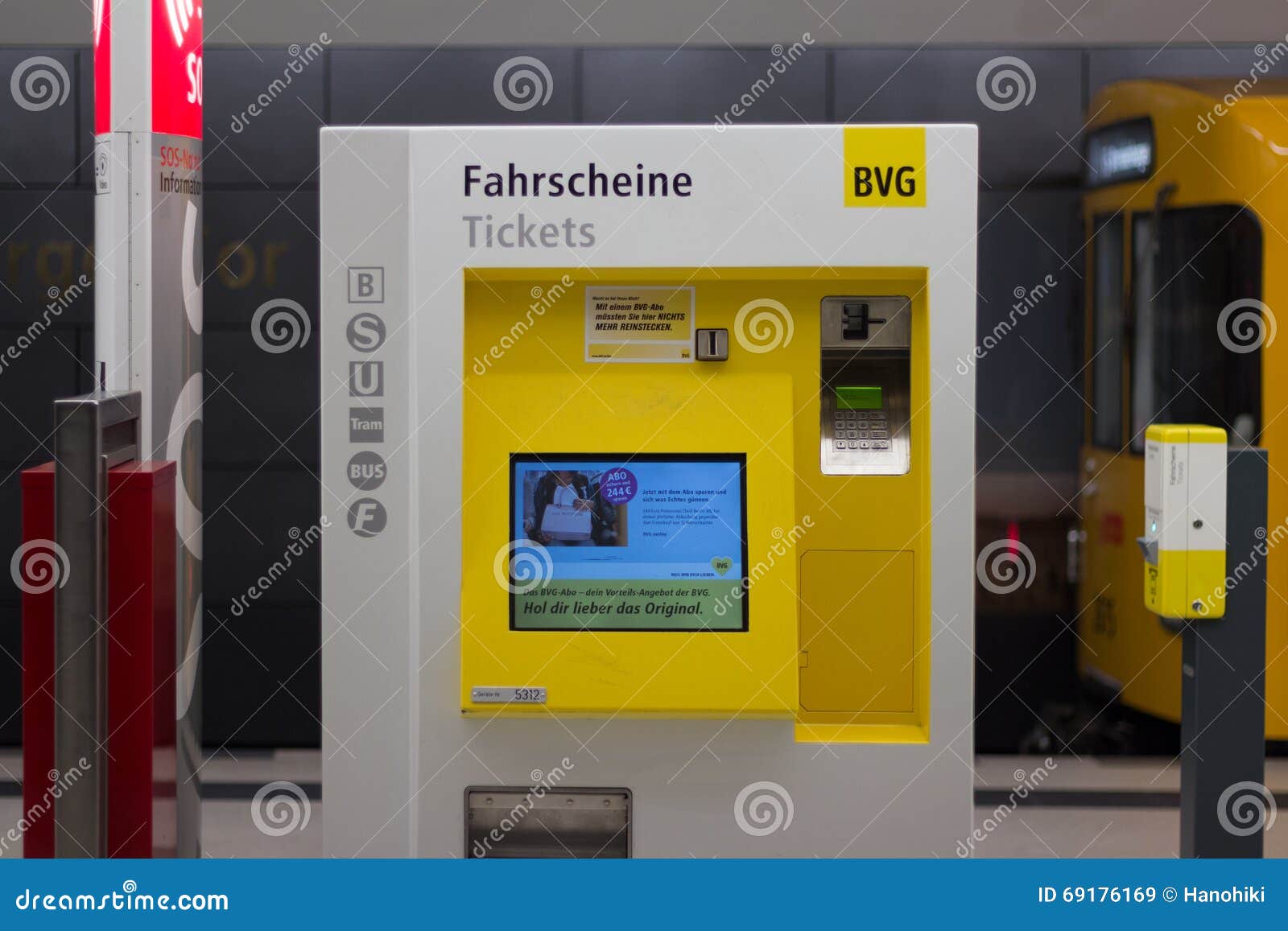 BVG Ticket Vending Machine in Metro Station in Berlin, Germany ... BVG Ticket Vending Machine in Metro Station in Berlin, Germany ...