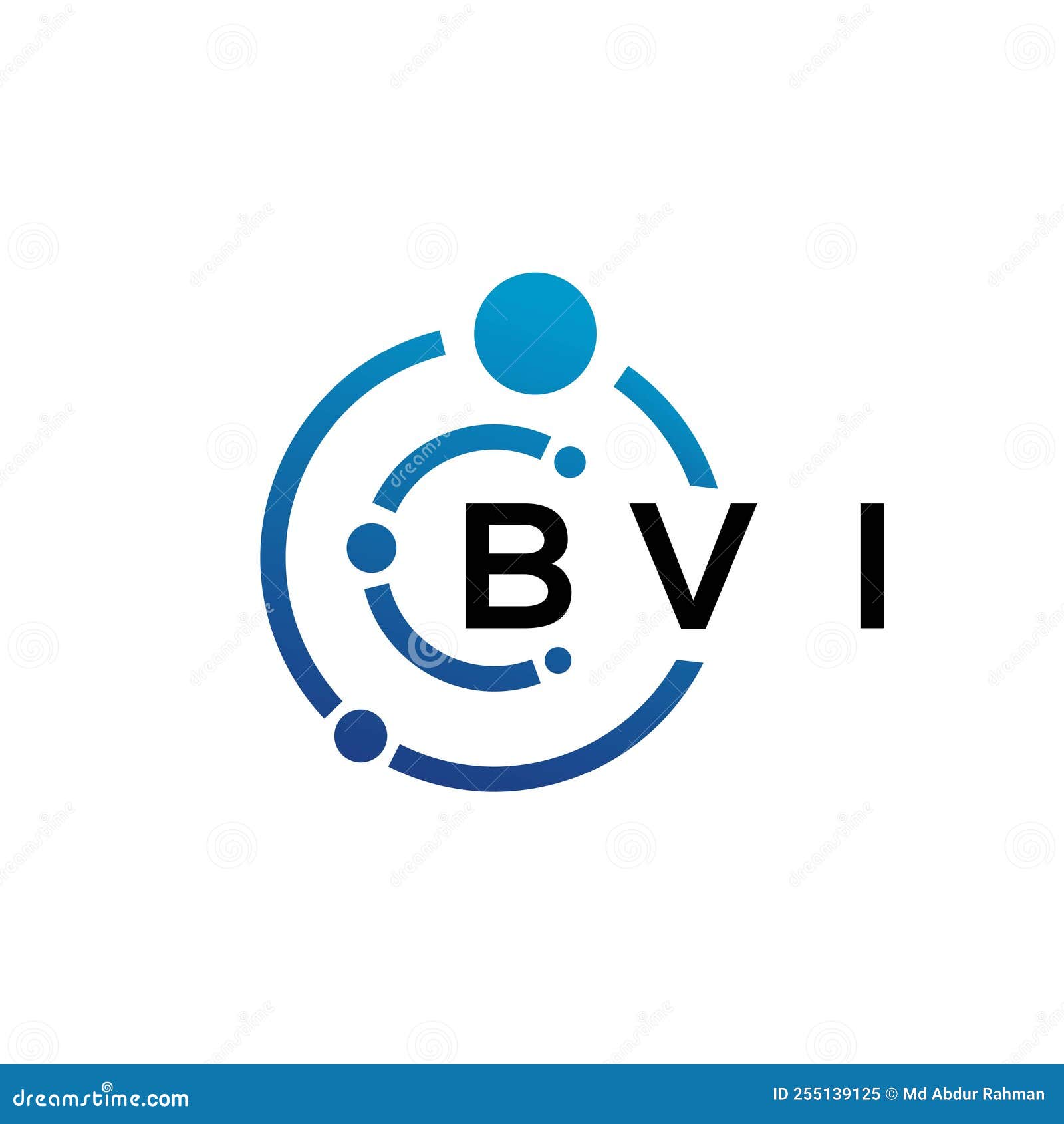 BVI Letter Logo Design on White Background. BVI Creative Initials ...
