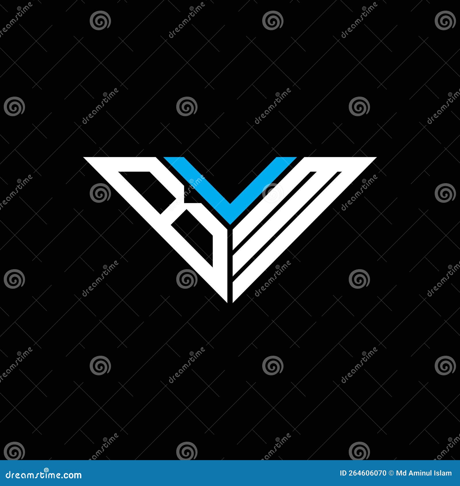 BVM Letter Logo Creative Design with Vector Graphic, Stock Vector ...