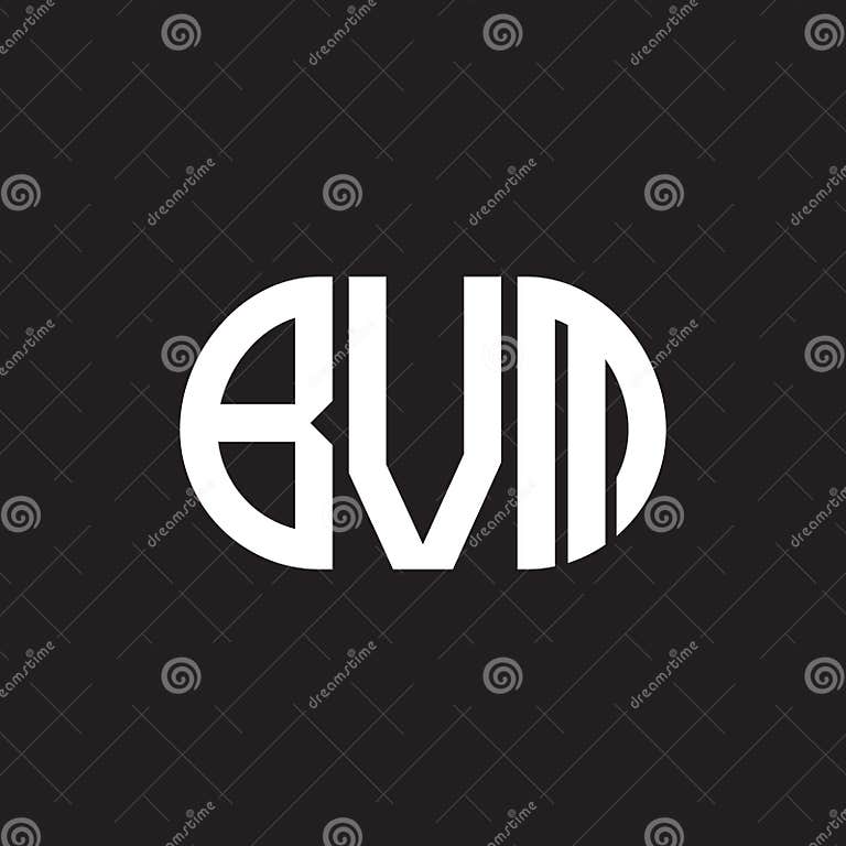 BVM Letter Logo Design on Black Background. BVM Stock Vector ...